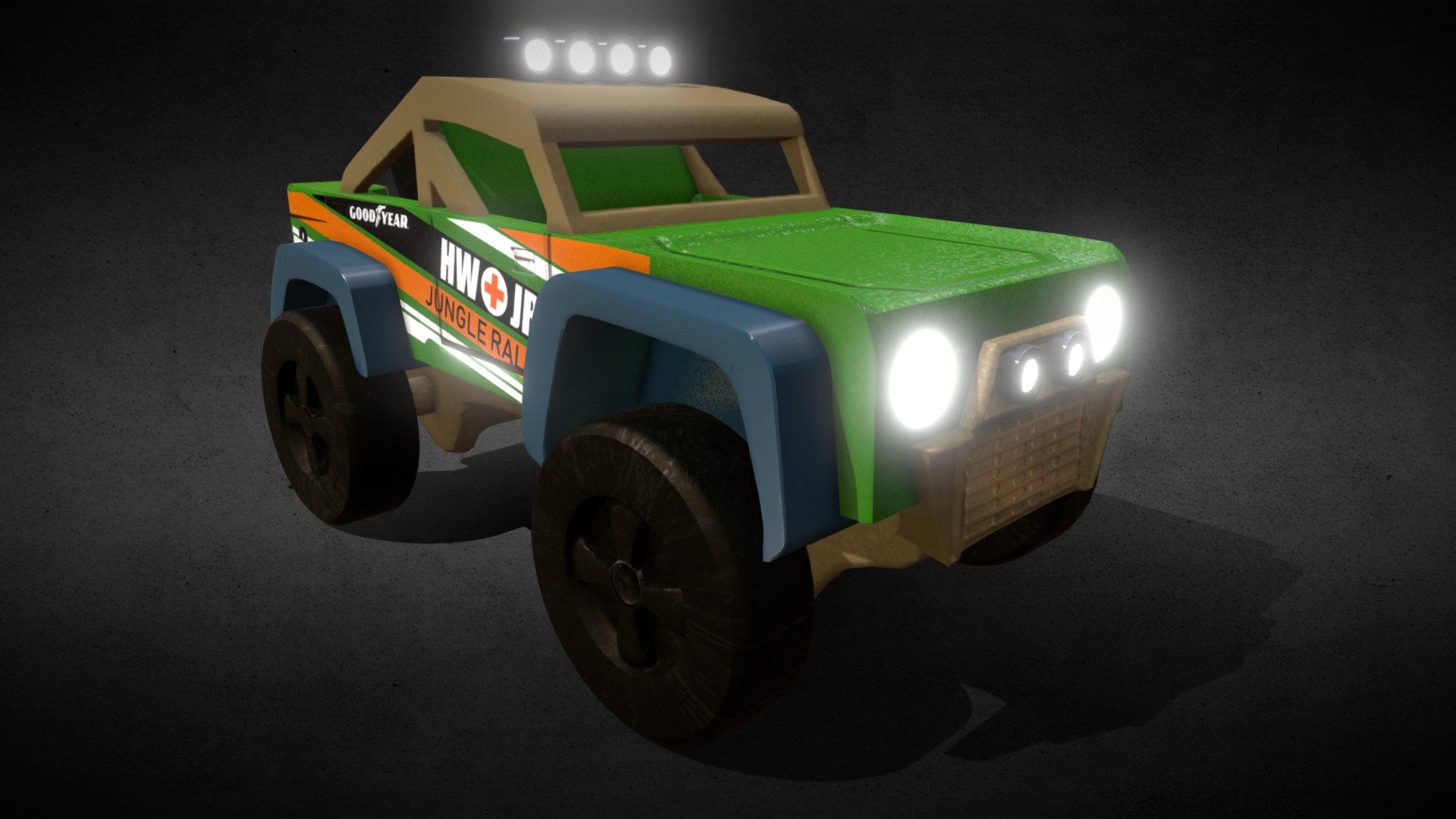 Jungle Rally Truck - 3D model by Conductor (@Cndctr) [c289a1c] - Sketchfab