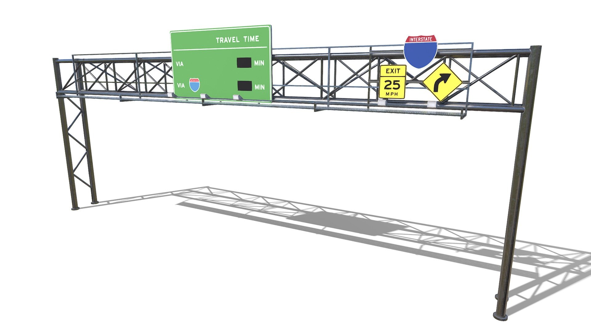 Interstate Sign - Buy Royalty Free 3D model by Studio Lab (@studiolab ...