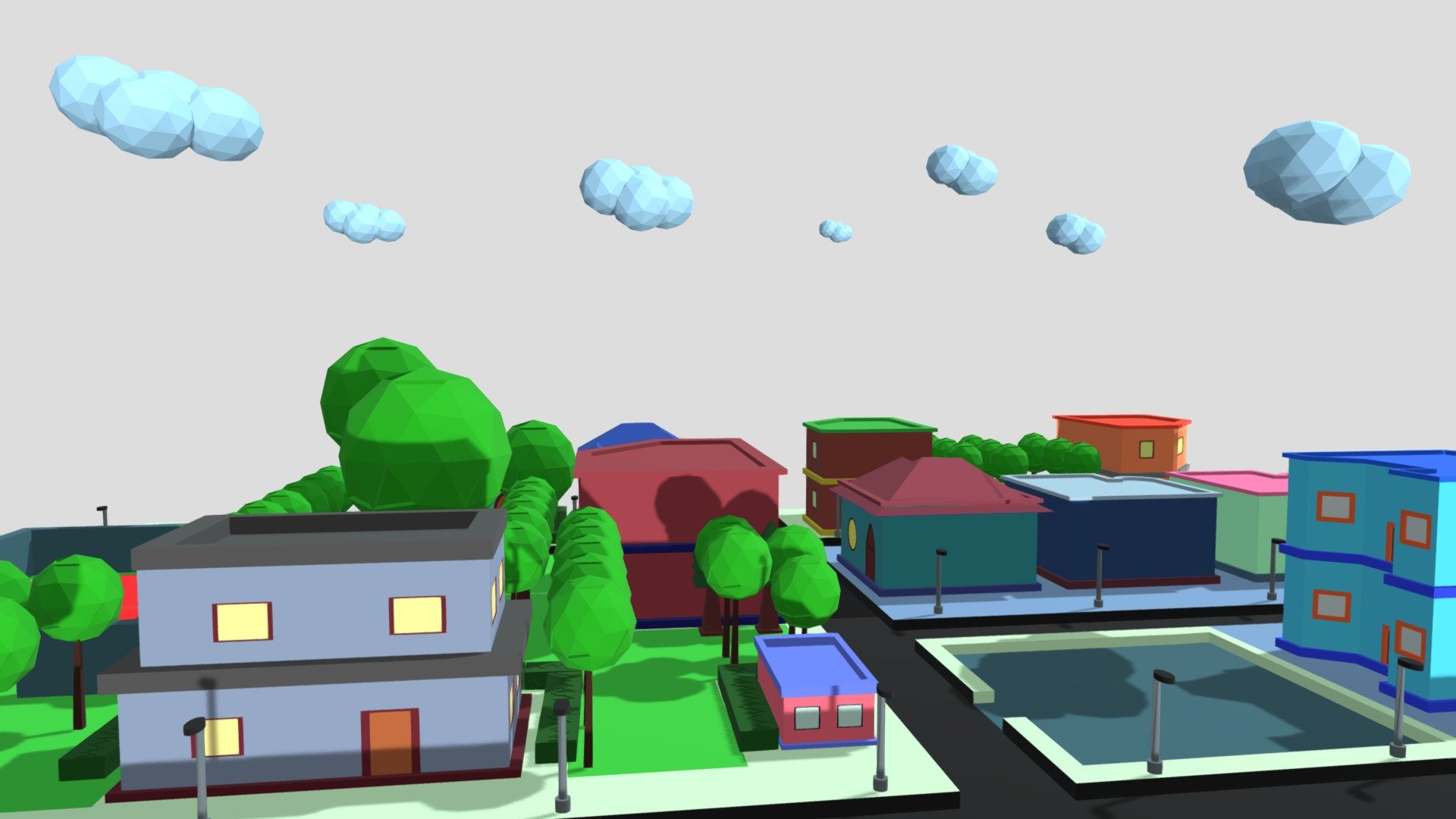 Small City - Download Free 3D model by ashokaa [c28c74b] - Sketchfab