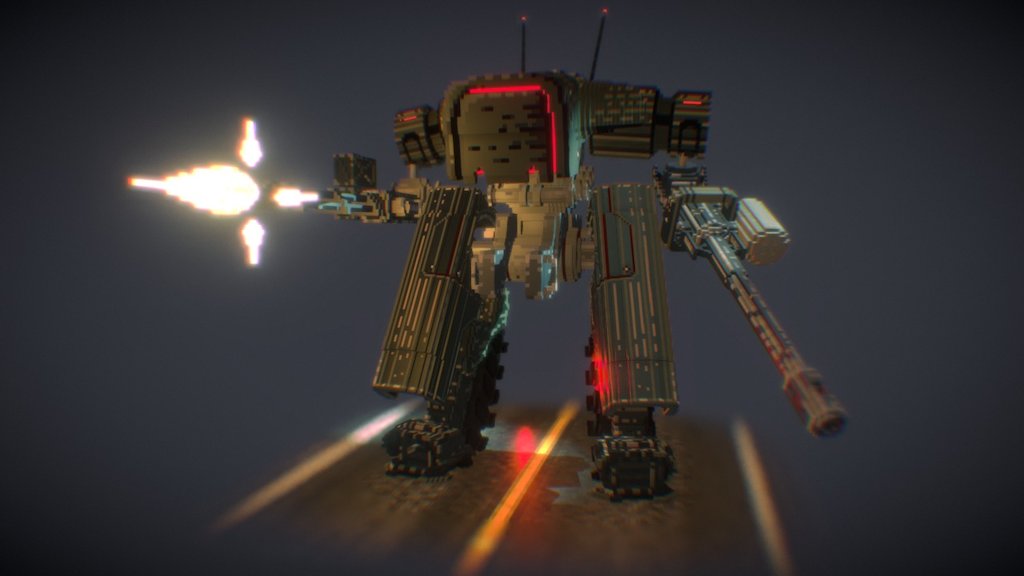 Mecha Shooting - 3D model by borisvdb [c28db33] - Sketchfab