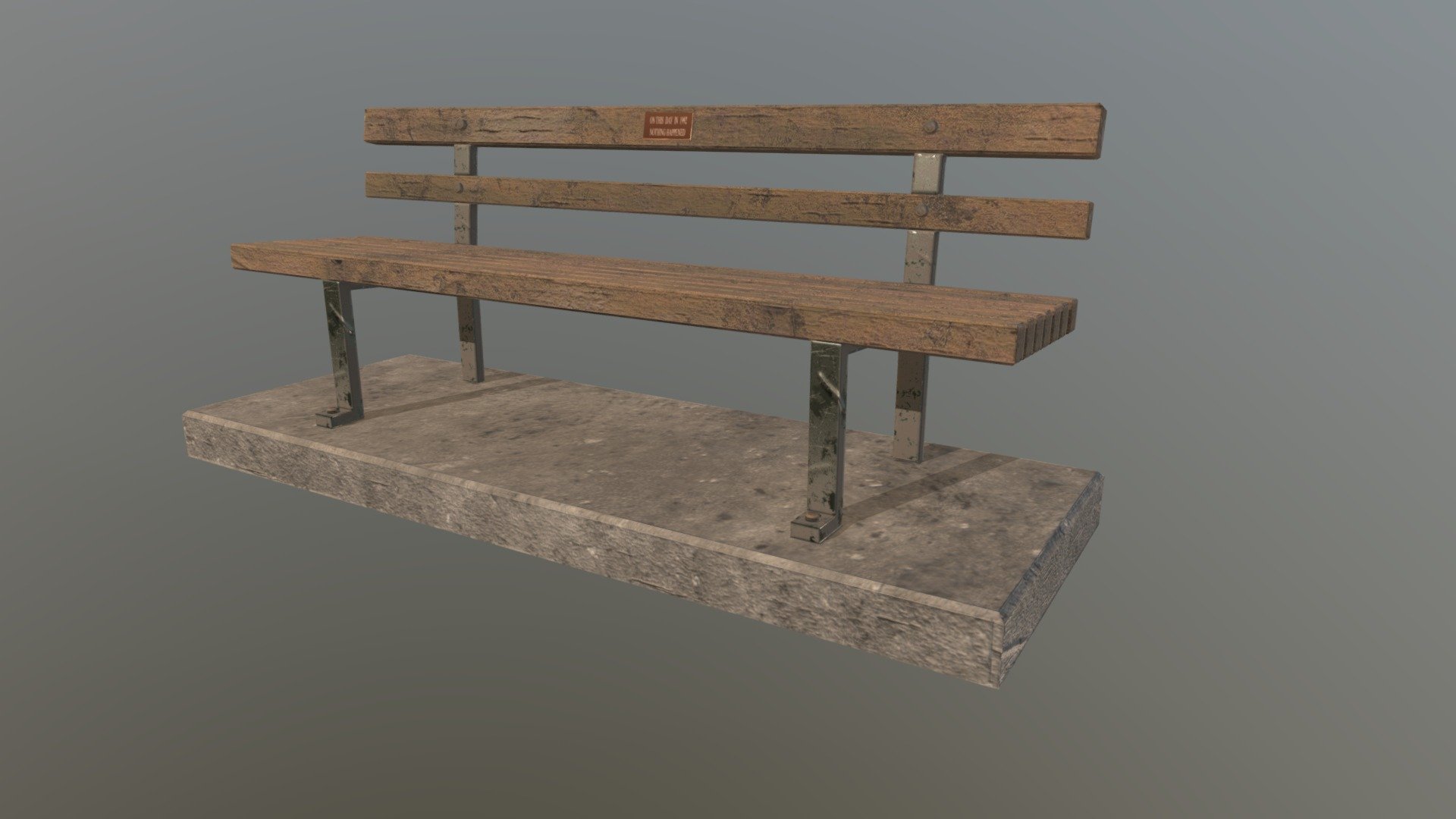 Old park bench - Download Free 3D model by rSquare [c28e45e] - Sketchfab