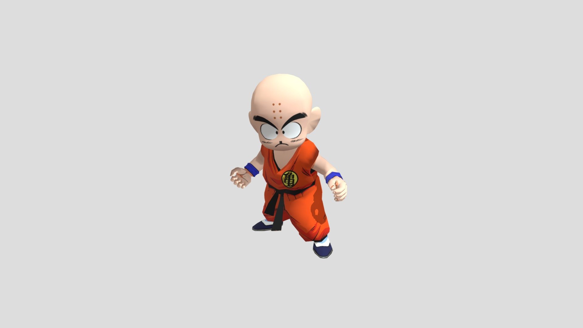 Krillin attack animation - 3D model by Andersonlau [c2921db] - Sketchfab