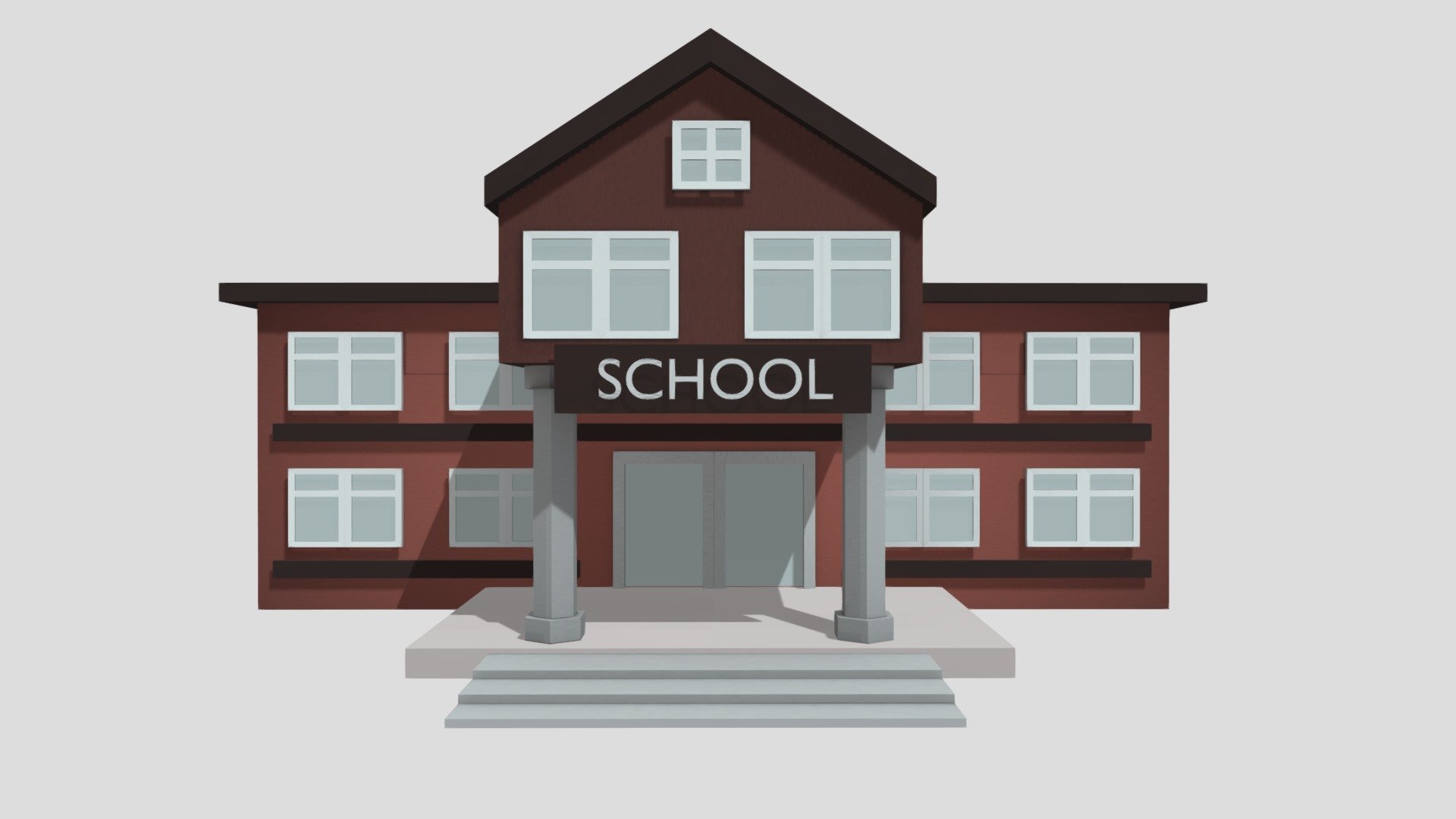 School - Download Free 3D model by TommySN [c294933] - Sketchfab