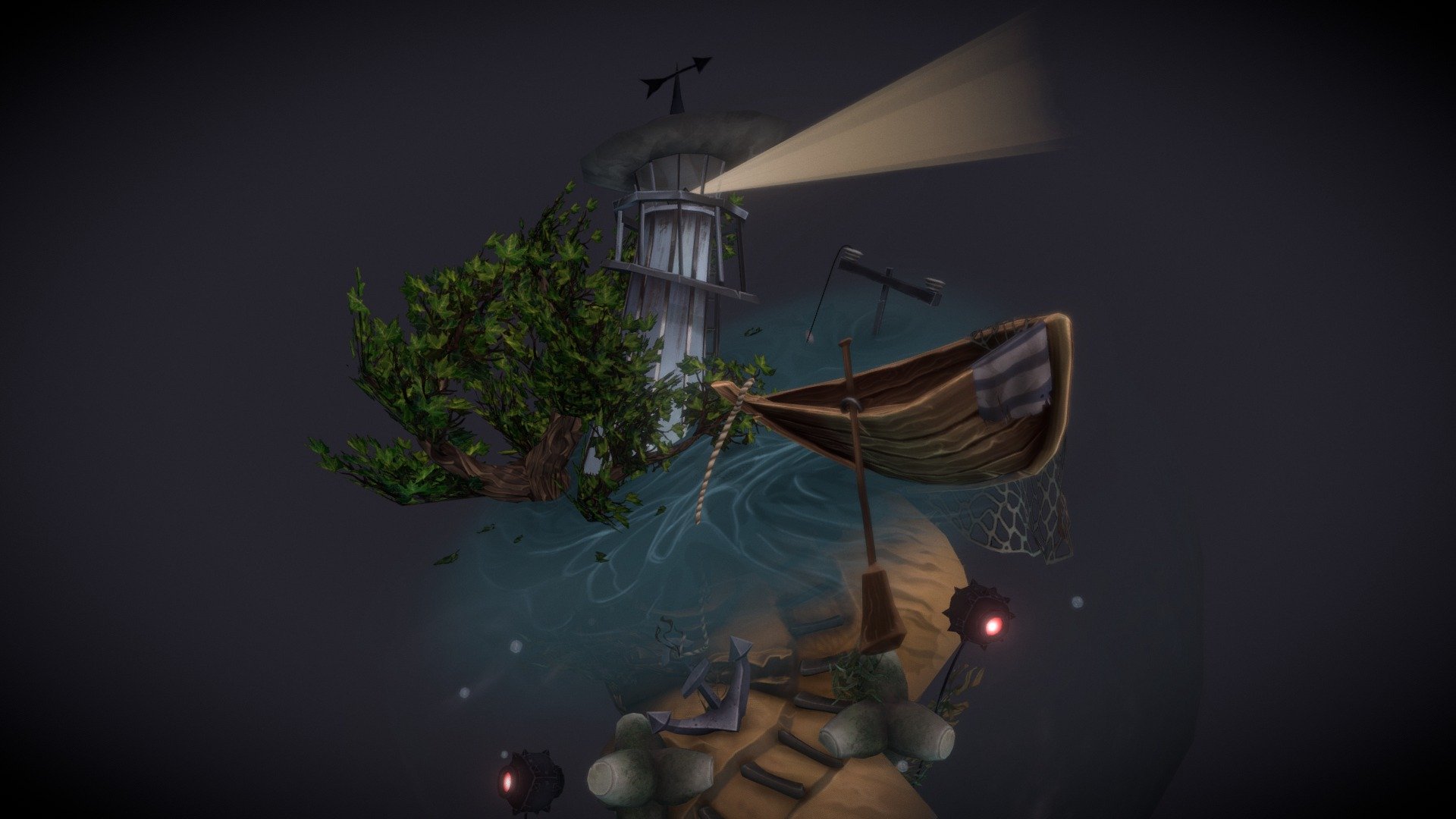 Lighthouse Diorama - 3D model by Jasmine Sabeva (@jas-sb) [c2984ba ...