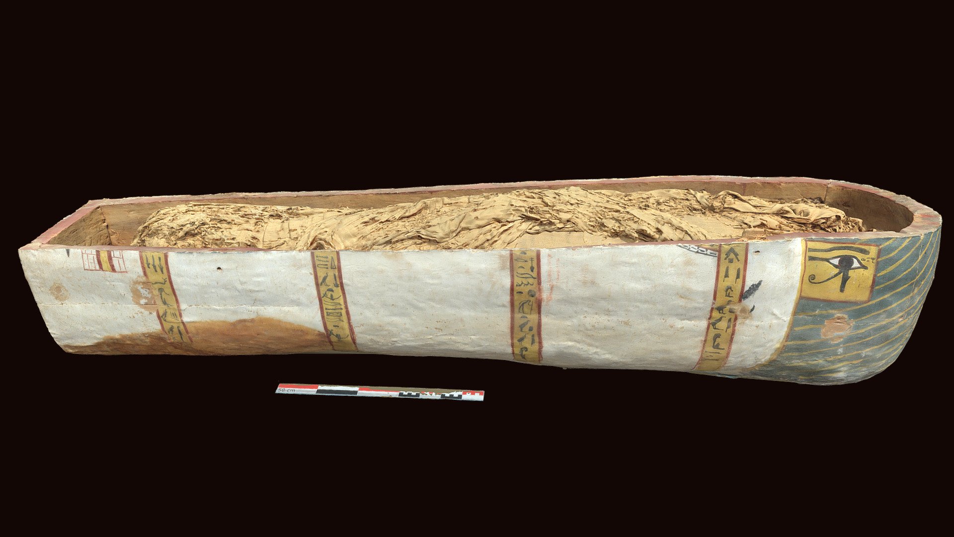 Opened White Coffin, inv. AS-2018-1070-01 light - 3D model by Institut ...