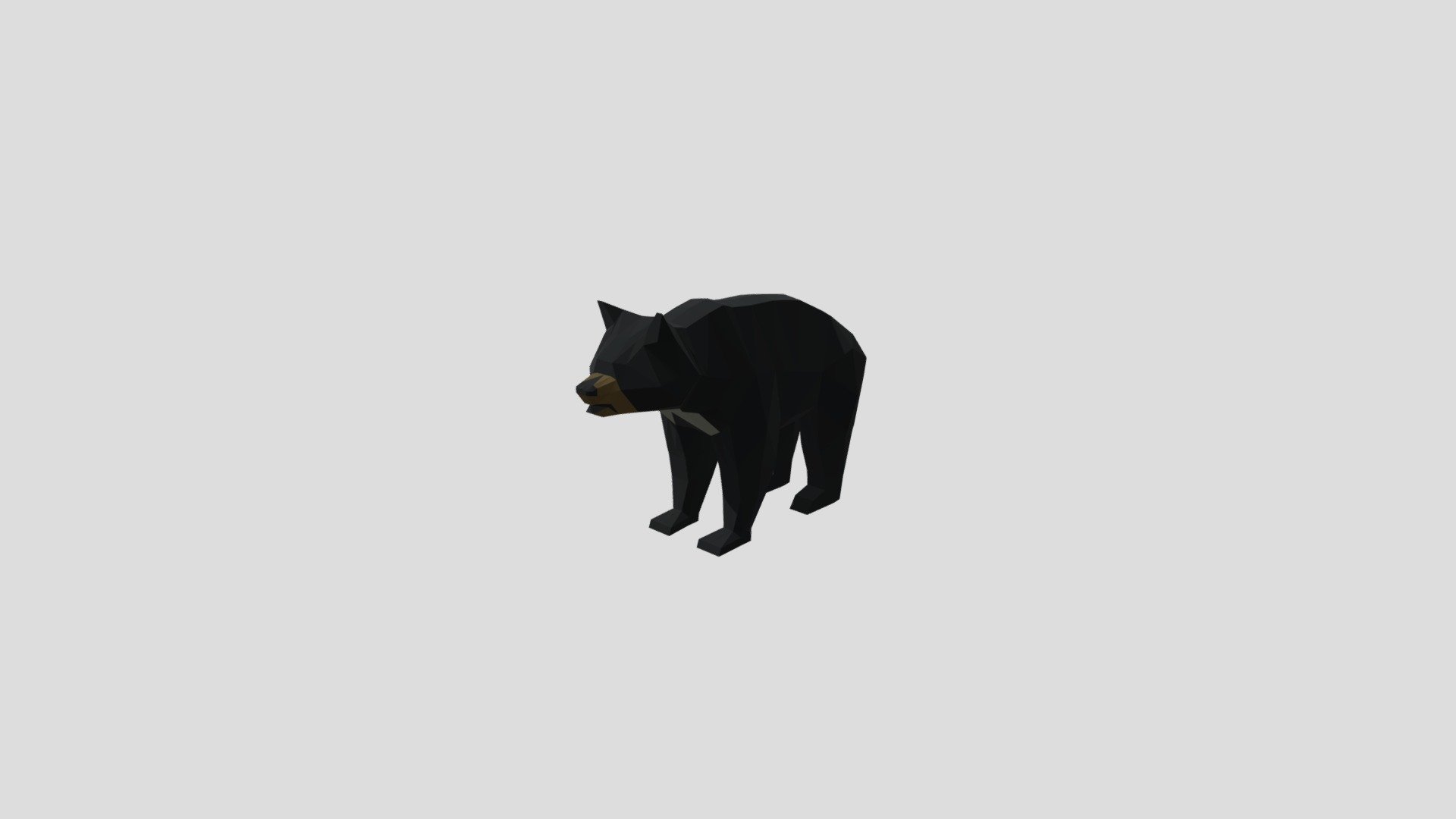 low-poly model of a Bear from the "Taiga" set - Download Free 3D model ...