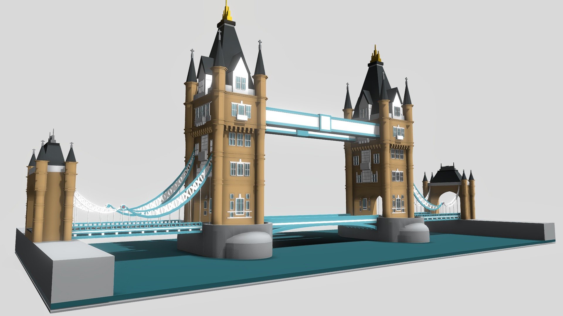 London Tower Bridge - 3D model by El_Andrew [c2a483e] - Sketchfab