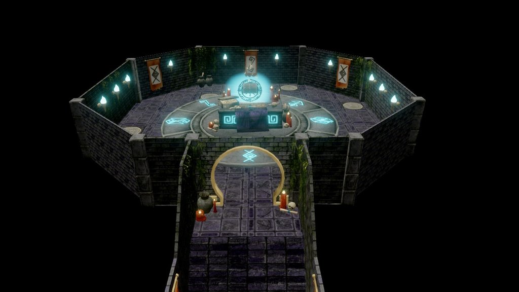 Dungeon Altar Room - 3D model by amberjamieson [c2a6a89] - Sketchfab