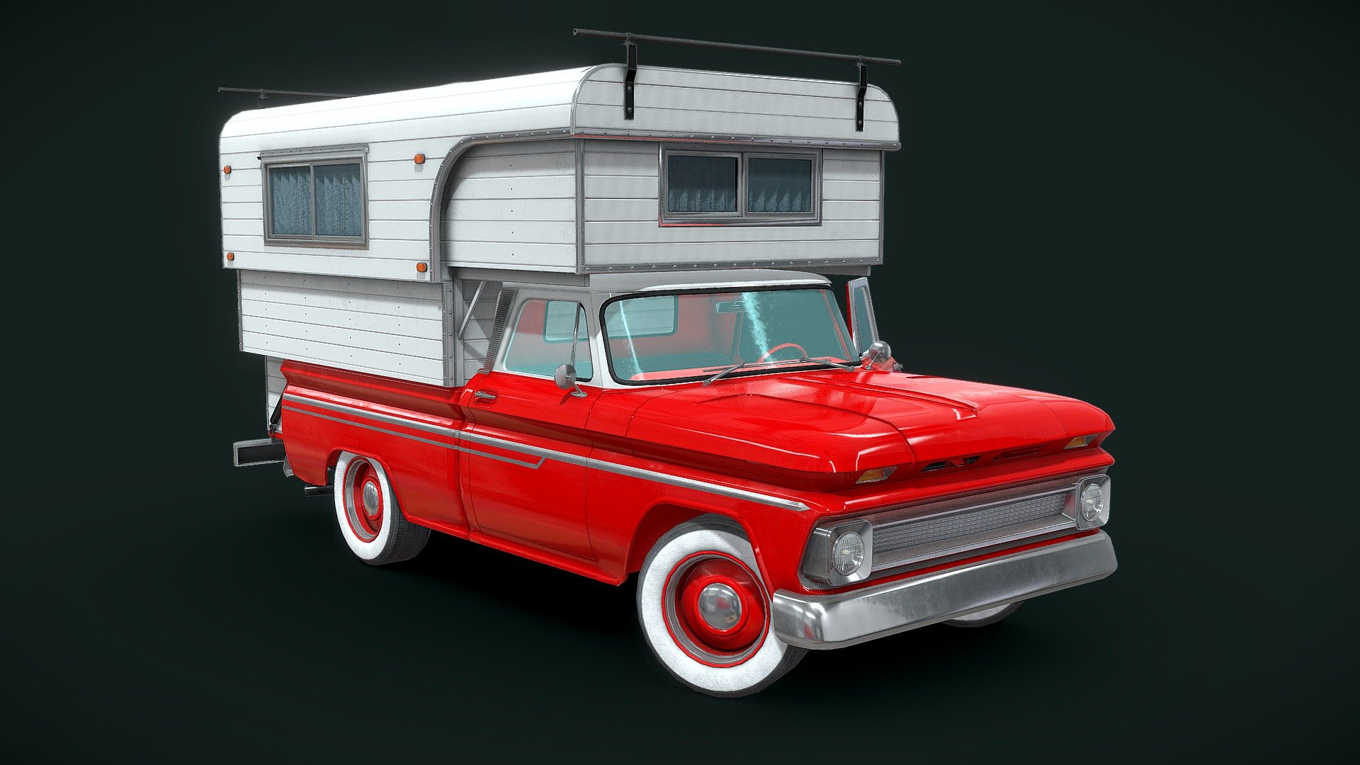Pickup Truck Camper - 3D model by 3DViceStudio [c2a6fbc] - Sketchfab