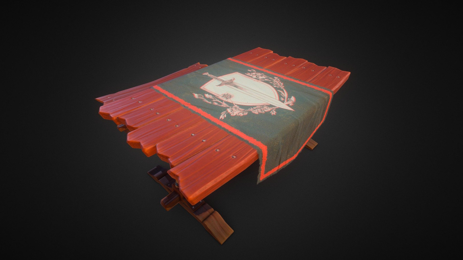 Stylized Wooden Table & Chair (Free to use) - Download Free 3D model by ...