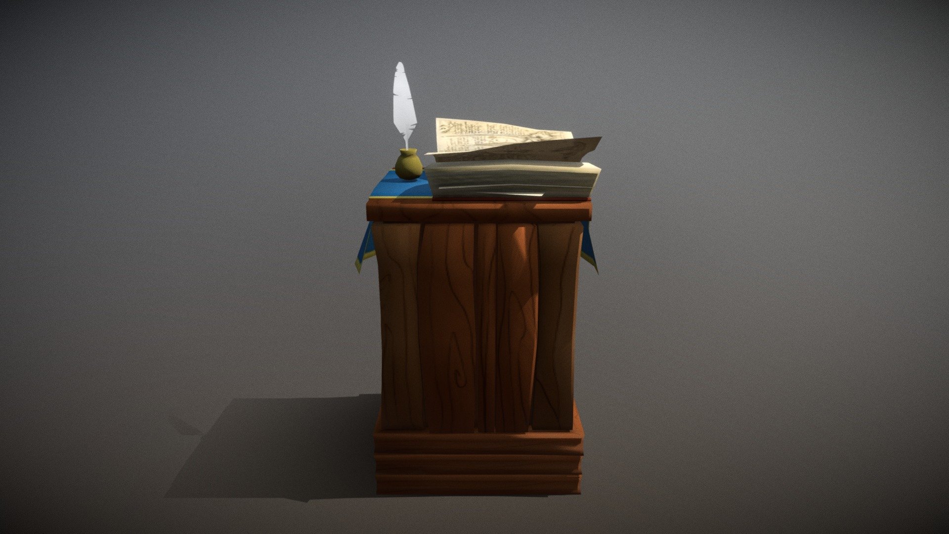 Lectern writer - 3D model by Pierluigi.Ricci [c2b2472] - Sketchfab