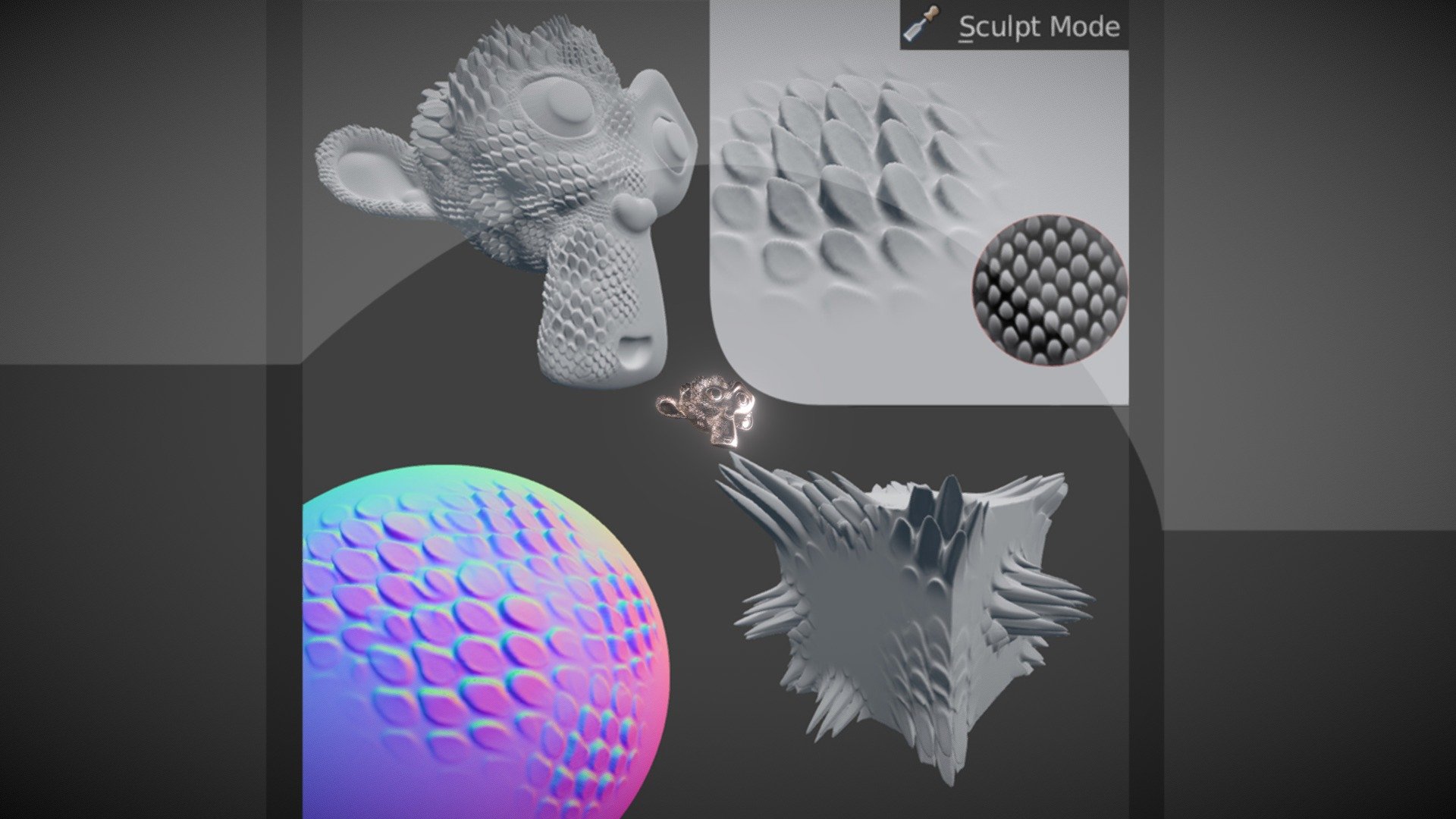 Dragonscale Brush Test on Suzanne - Download Free 3D model by 3DHaupt ...