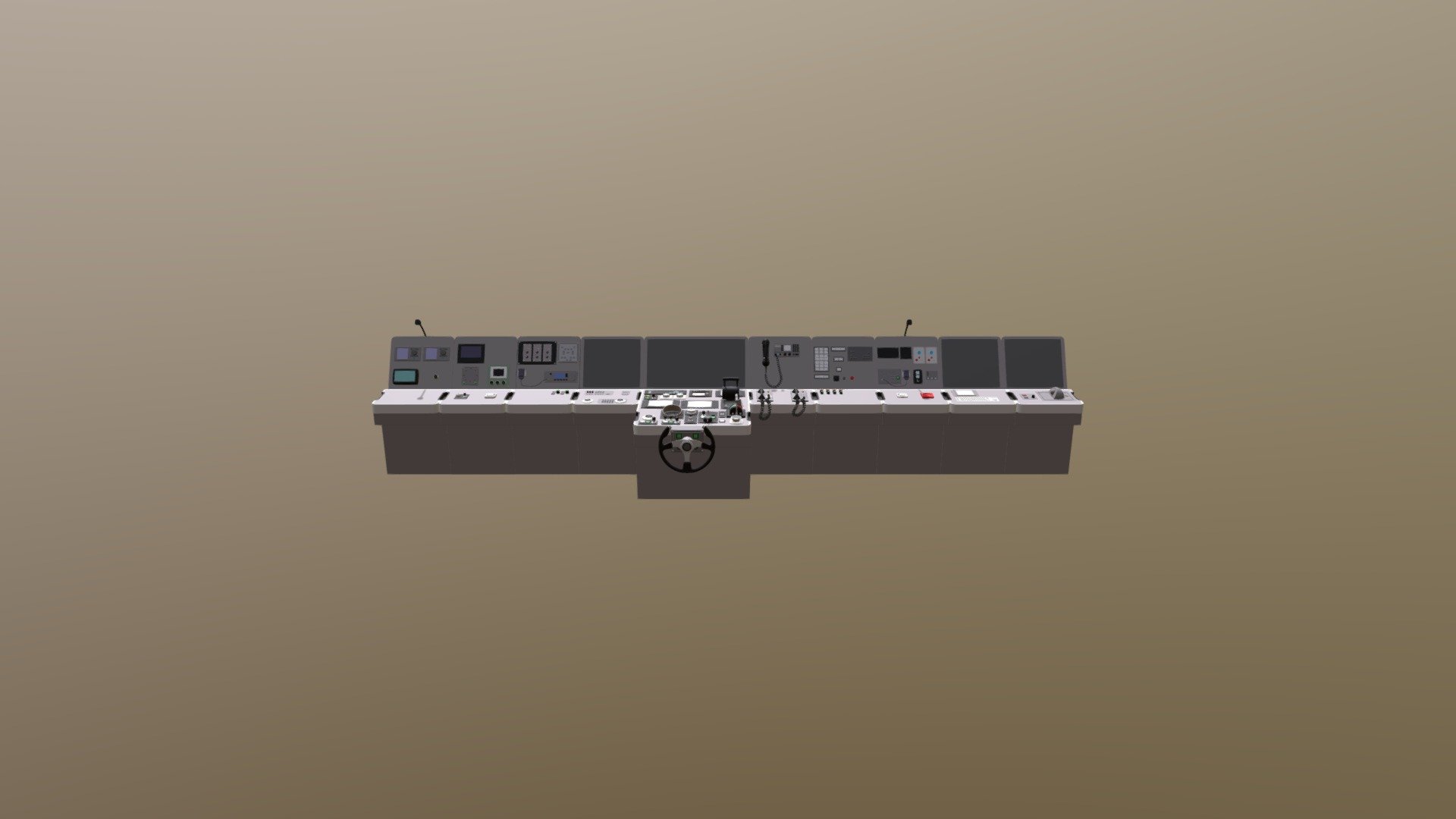 Ship navigation bridge - 3D model by lukaszkomon [c2b477e] - Sketchfab