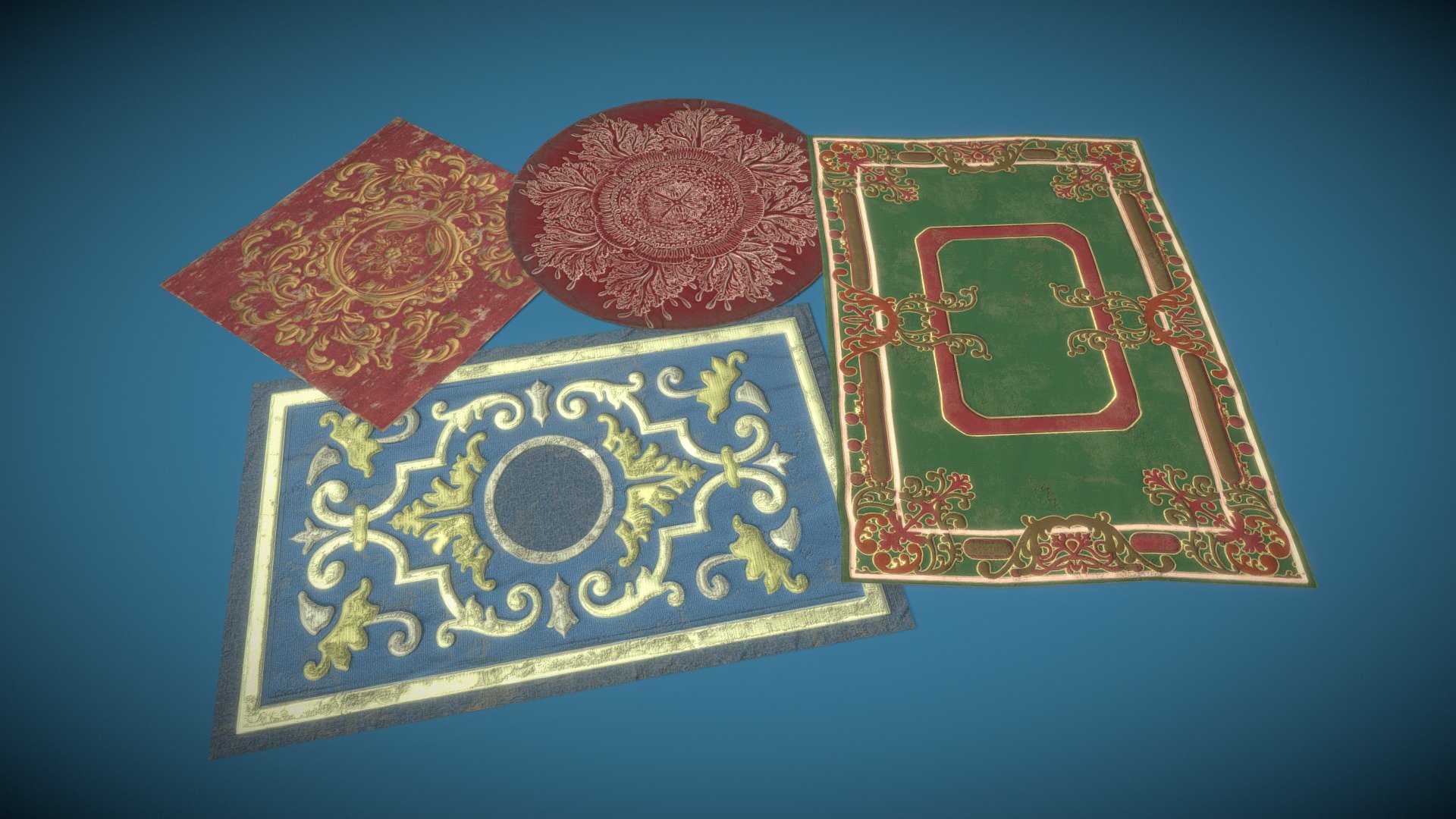 [Set] 4 Victorian Carpets - Buy Royalty Free 3D model by MDSDesign ...
