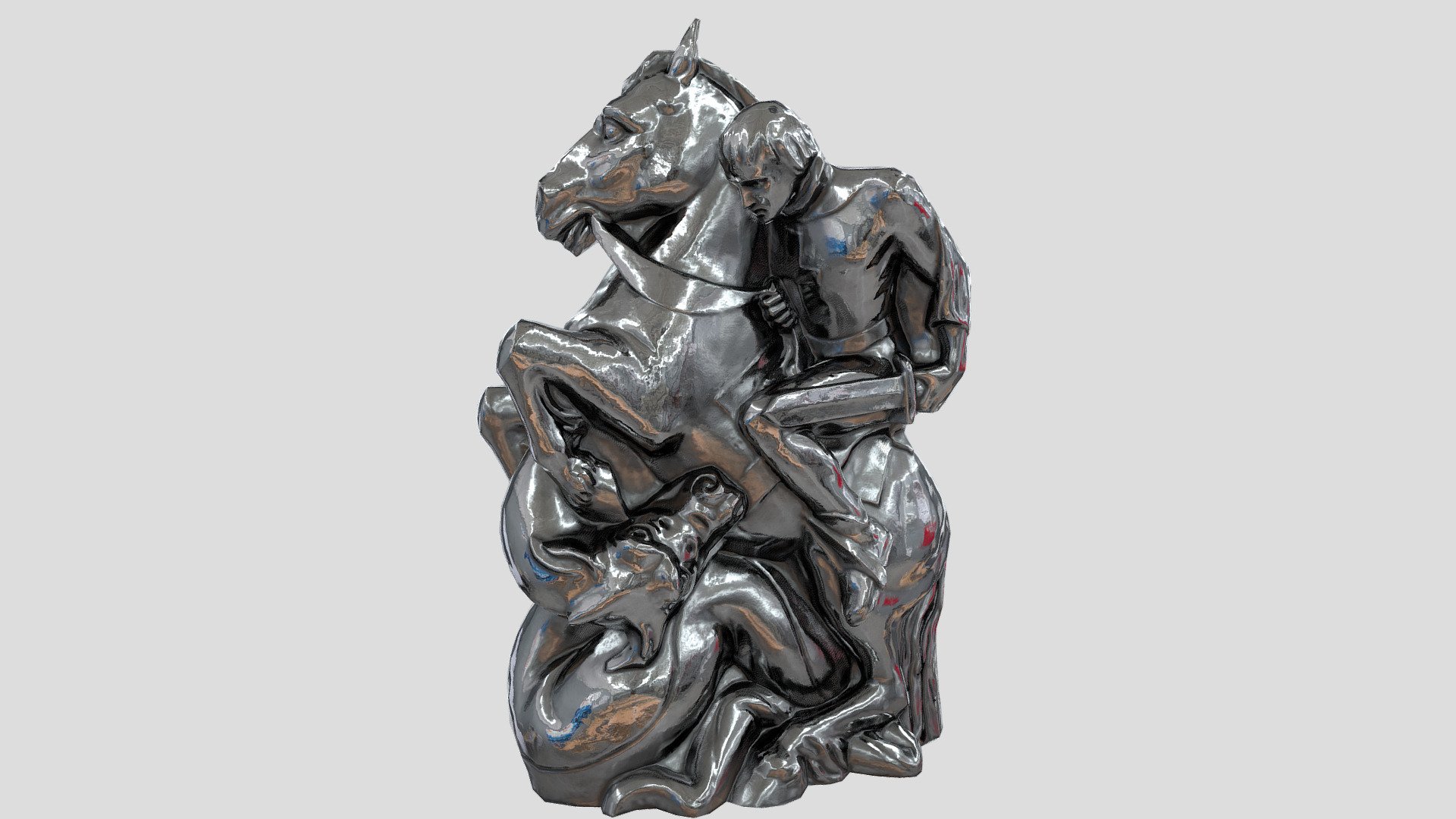 Statue knight on horse - Download Free 3D model by Alessandro Zanetti ...