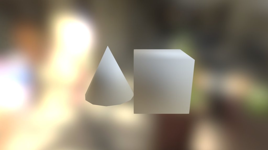 Cube & Cone - 3D model by Plasma_Wizard [c2b7c4a] - Sketchfab