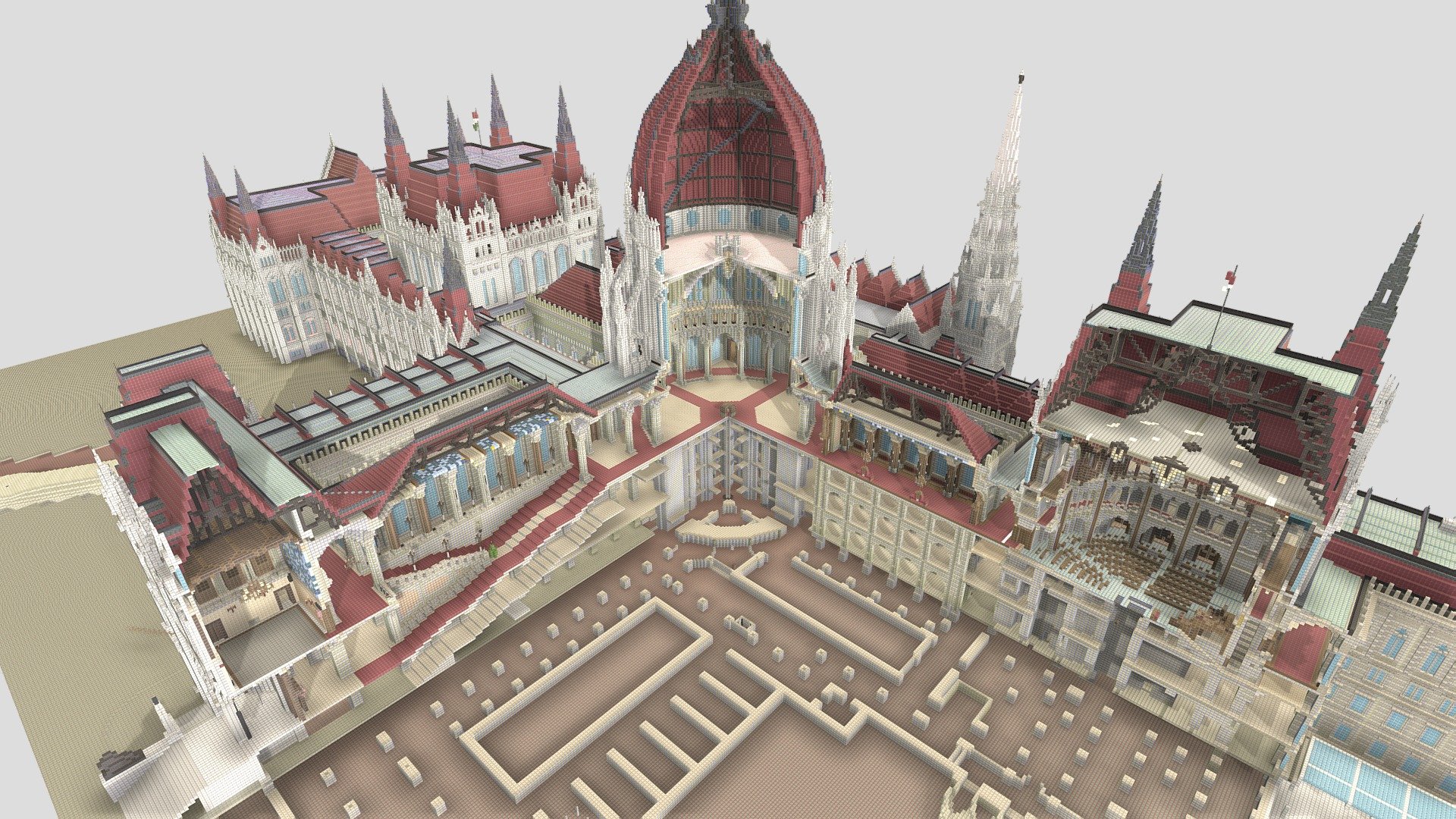 The Parliament of Budapest in Minecraft - 3D model by ...
