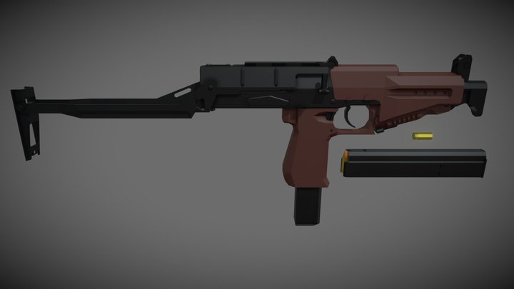 Submachine-gun 3D models - Sketchfab