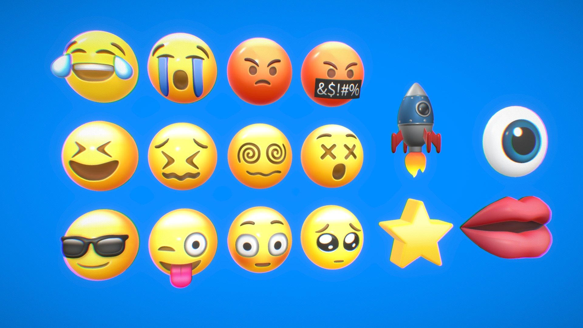 Emoji_Pack01 - Buy Royalty Free 3D model by EvanChiu [c2beec9 ...