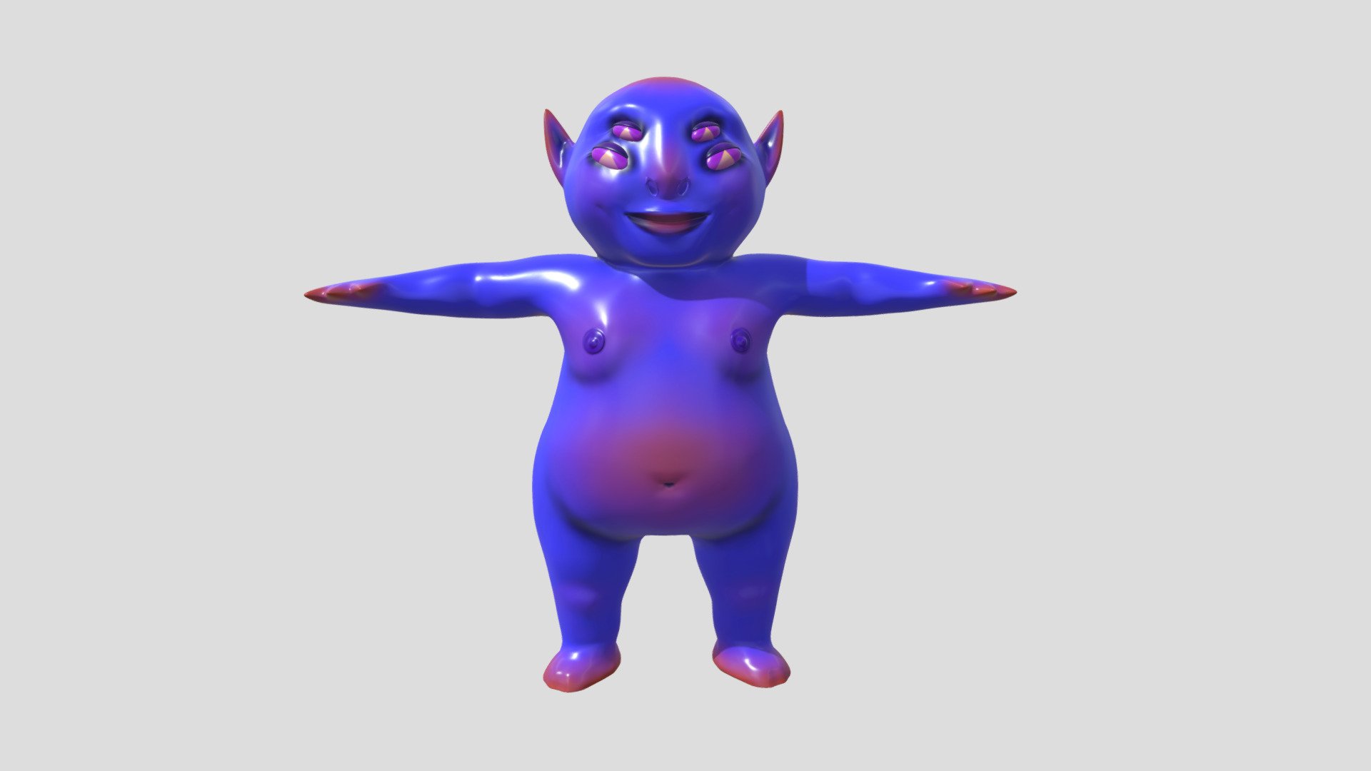 Chunky Alien Baby - 3D model by danisipinontea [c2c024c] - Sketchfab
