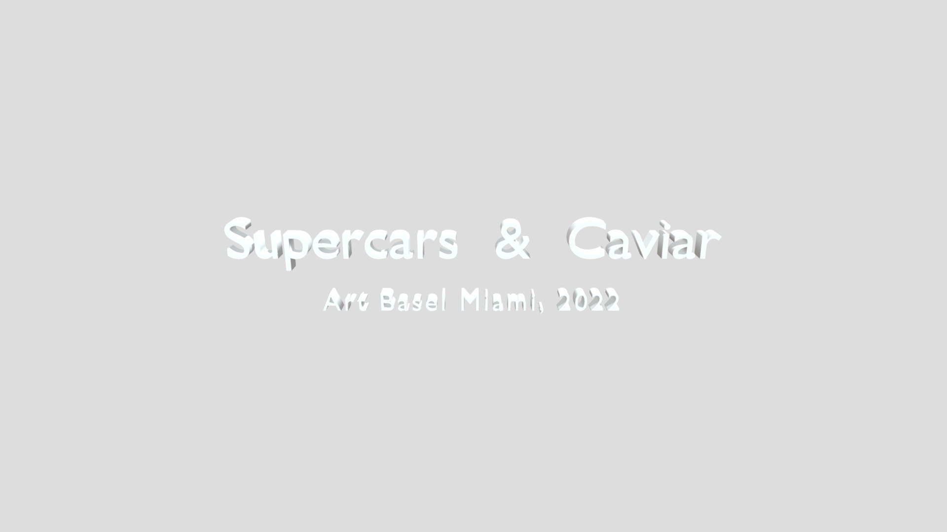 Supercars & Caviar - Download Free 3D model by bheller2021 [c2c0e14 ...