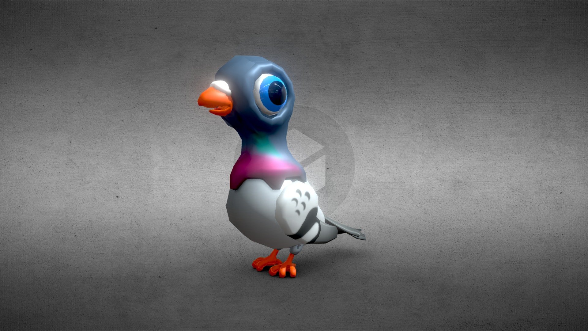 Low Poly Cartoon Pidgeon - Buy Royalty Free 3D model by Toon Goo ...