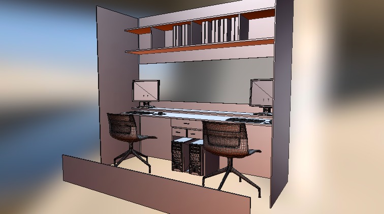 Escritorio para garita - 3D model by peteque (@petque) [c2c17f5 ...