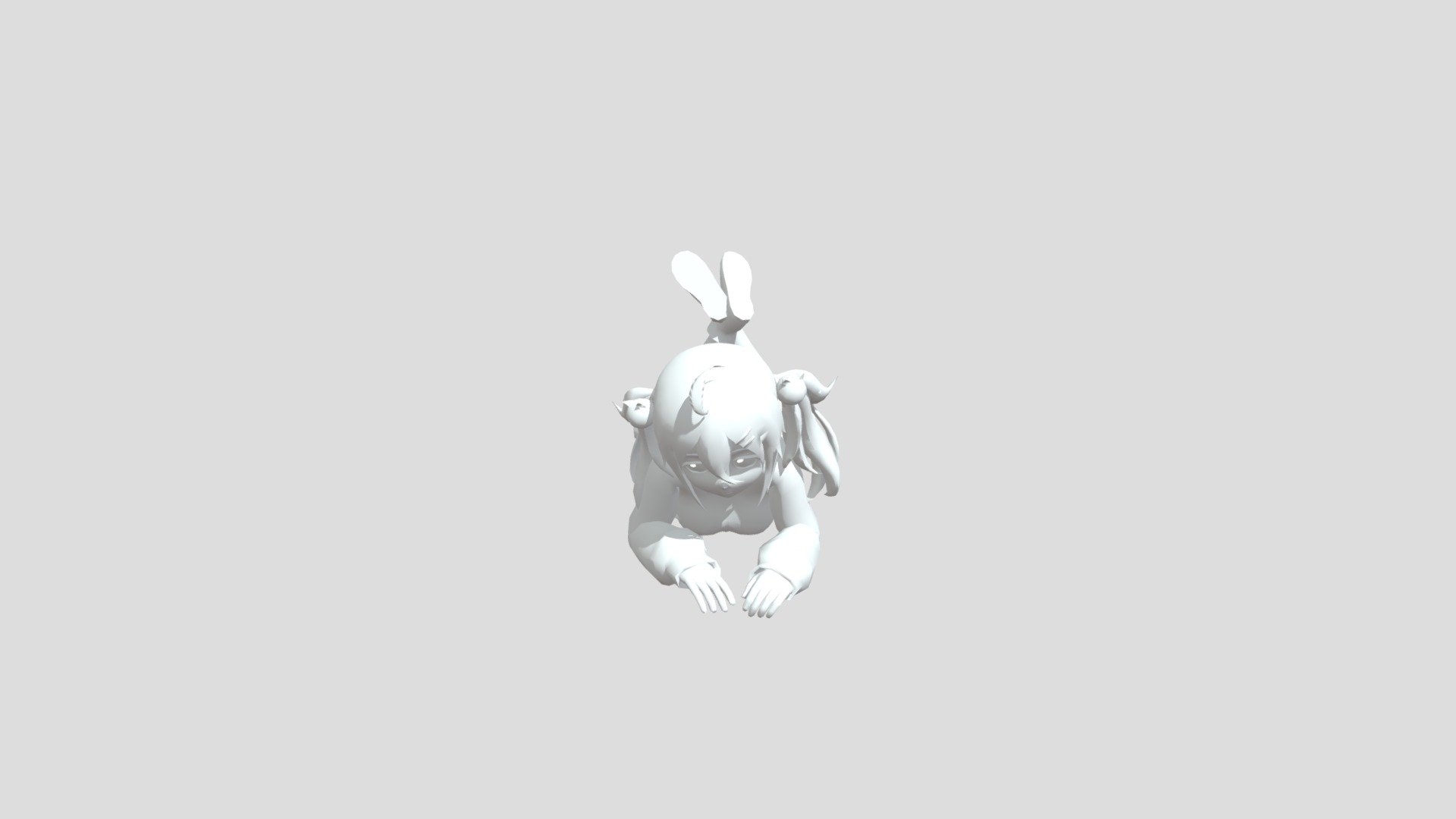 anime cute girl playing game - Download Free 3D model by udream studio ...