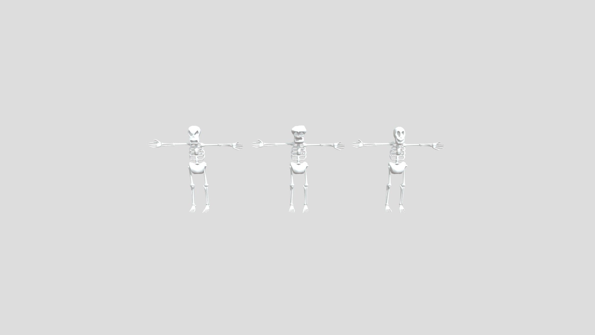[Free] 3 Custom Spooky Skeletons - Download Free 3D model by Retrophyx (@Retrophyx3D) [c2ceb7f ...
