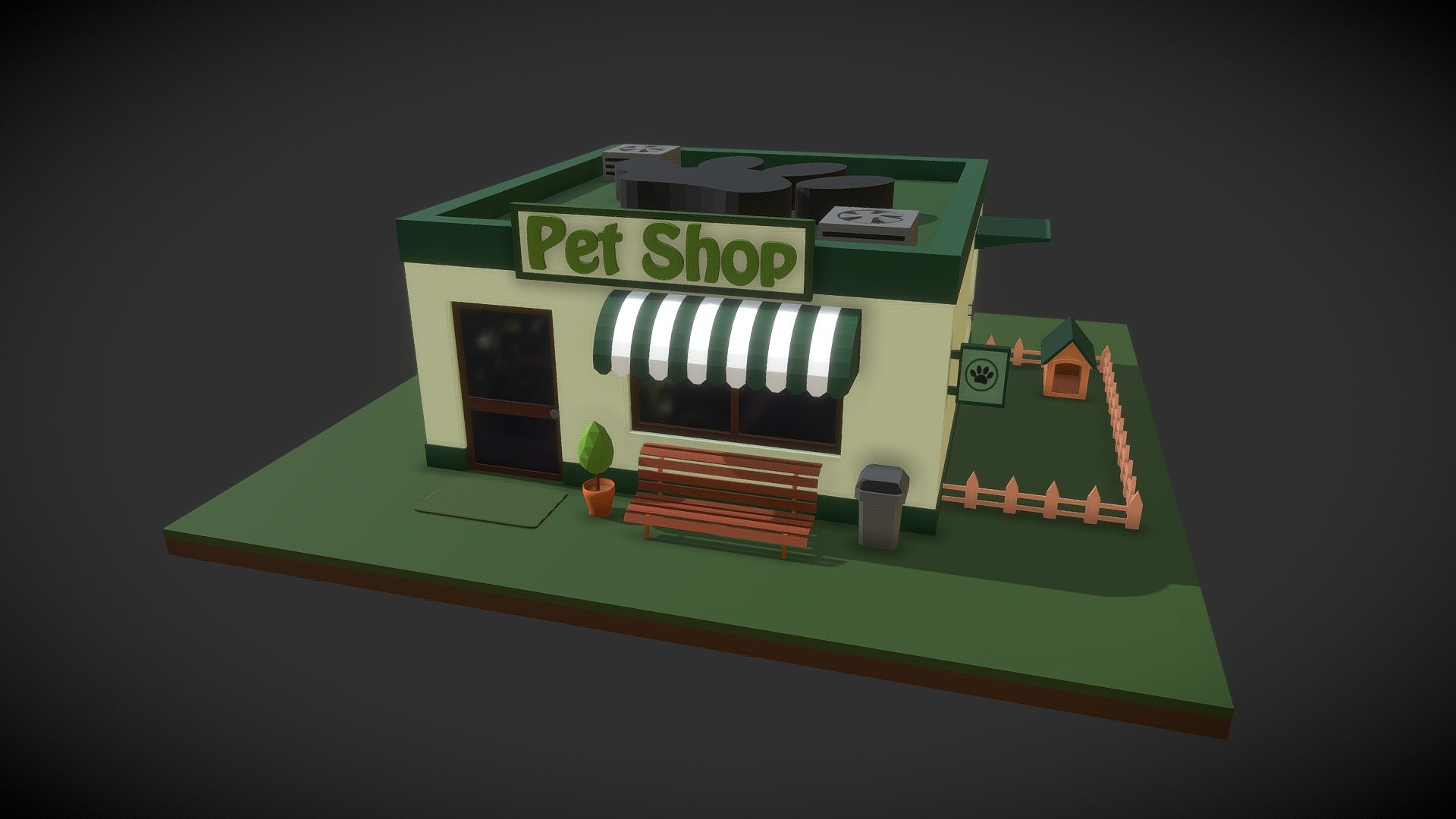 Low Poly Pet Shop - Buy Royalty Free 3D model by NeedLowPoly3D [c2cf123 ...