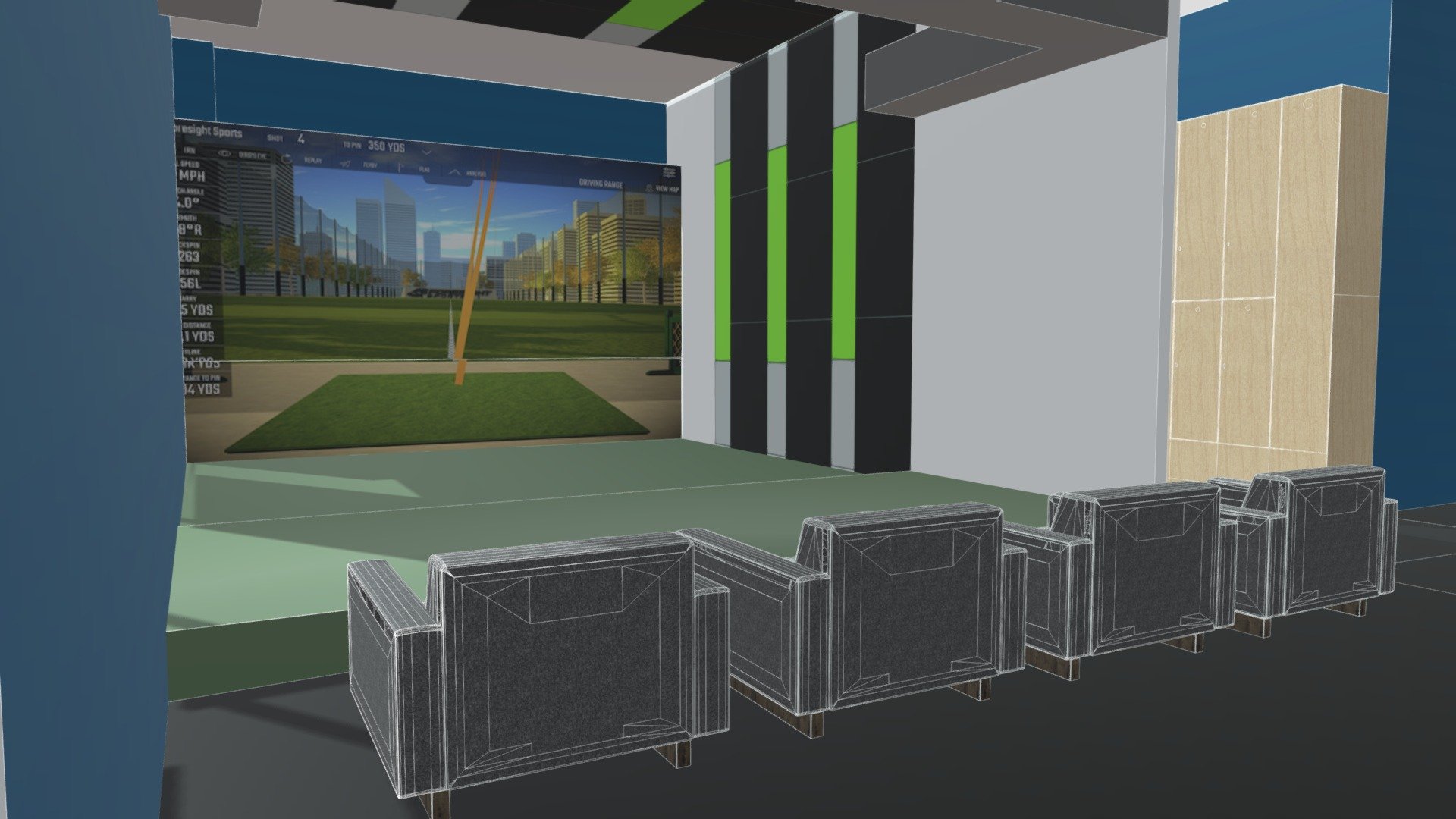 Golf Simulator Pattern - 3D model by btmedical [c2d6b83] - Sketchfab
