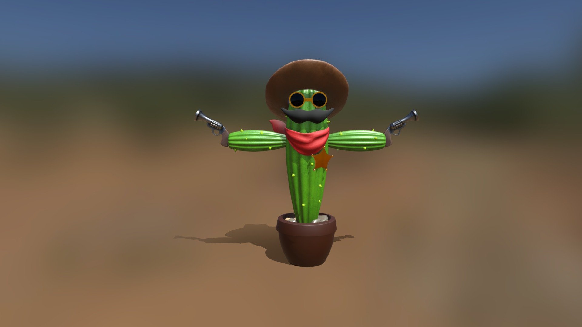 Cactus Character - Download Free 3D model by levictorien [c2db619 ...