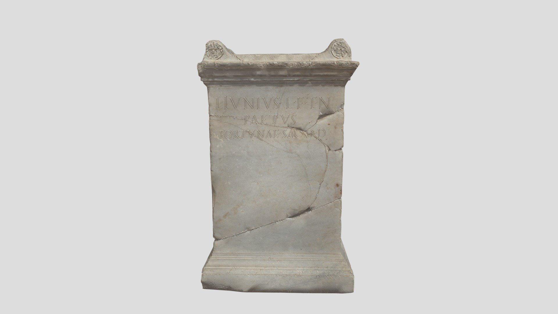 Roman Marble Plinth - 3D model by Actual360production [c2e1c34] - Sketchfab