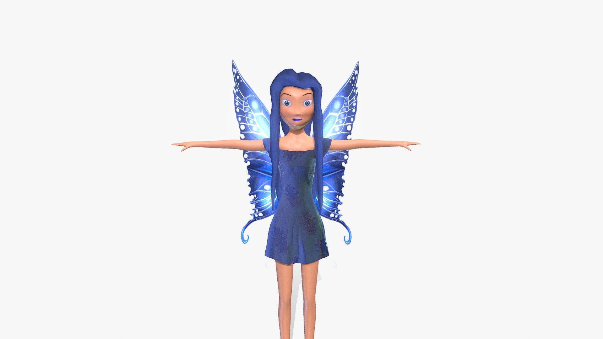 Rosa Lillyfly (T-Pose with rigging,animation) - Download Free 3D model ...