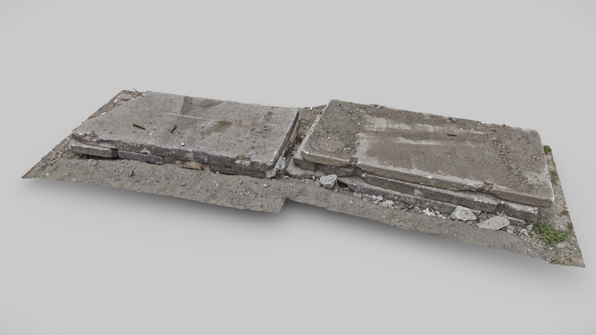 Concrete Slabs - Set of two - Buy Royalty Free 3D model by robertusPL ...