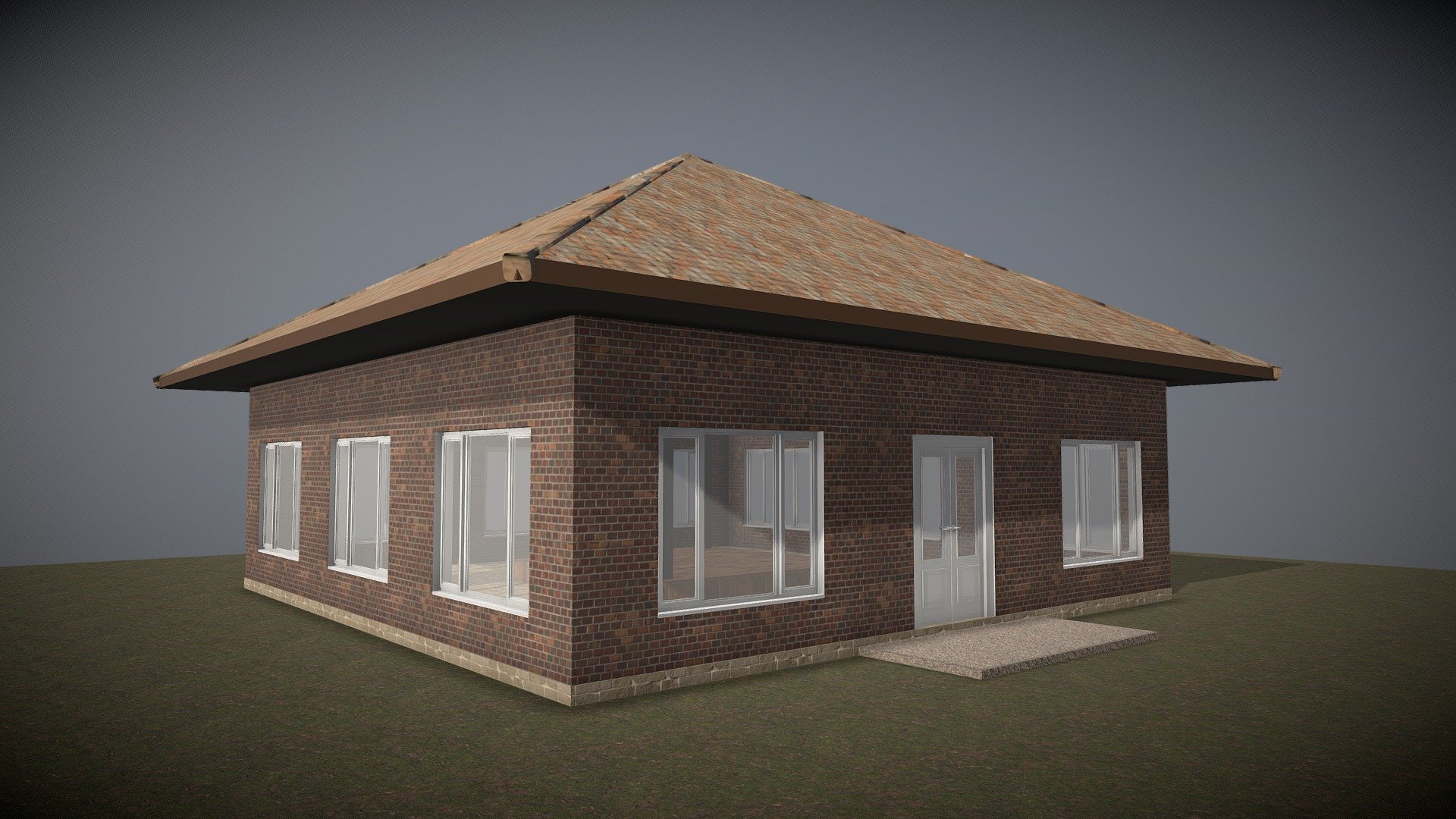 Simple house - Buy Royalty Free 3D model by Jinda (@jindaarch) [c2f0b56 ...