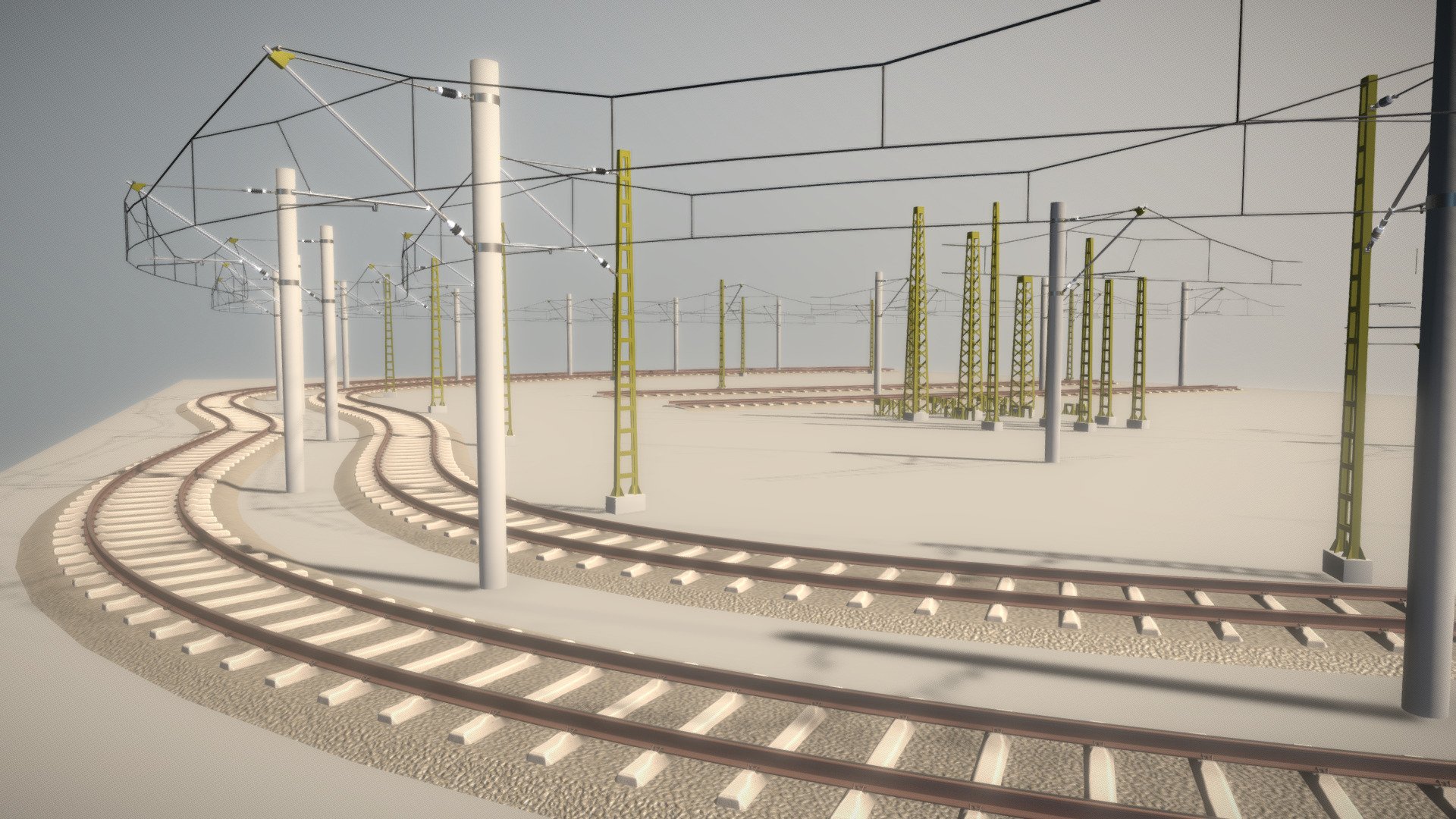 Railway Overhead Lines (WIP-2) - 3D model by VIS-All-3D (@VIS-All ...