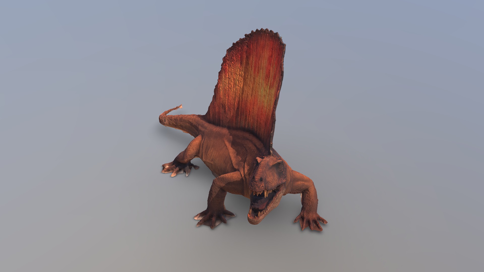 Dimetrodon Dinosuar (photogrammetry) - Buy Royalty Free 3D model by ...