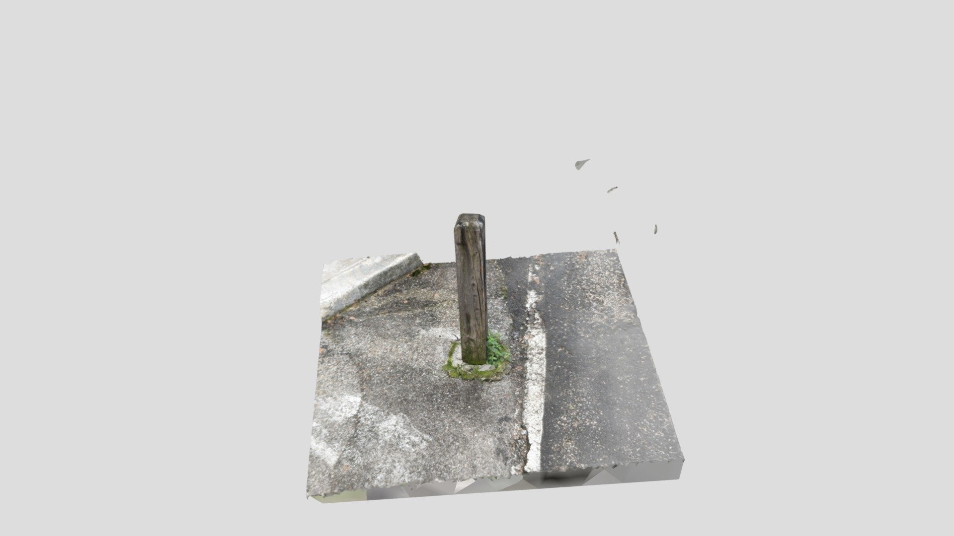 [3D SCAN] City side walk wooden pole - Download Free 3D model by ...