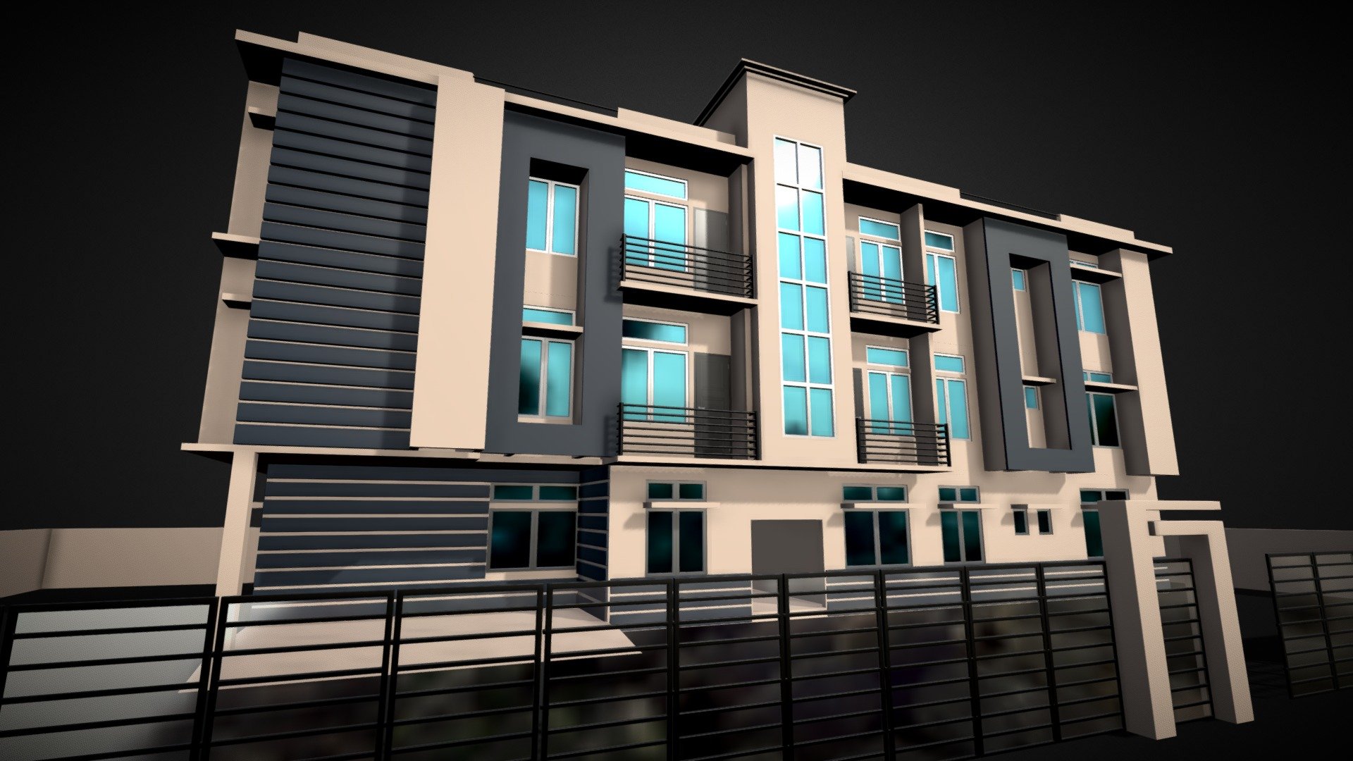 Modern Building - Download Free 3D model by Sunny (@sunny7610) [c2fa058 ...