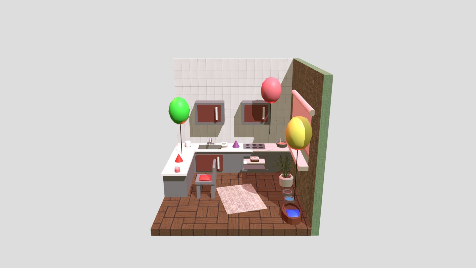 Isometric Diorama Scene - 3D model by ilkaniu [c2fb0c2] - Sketchfab