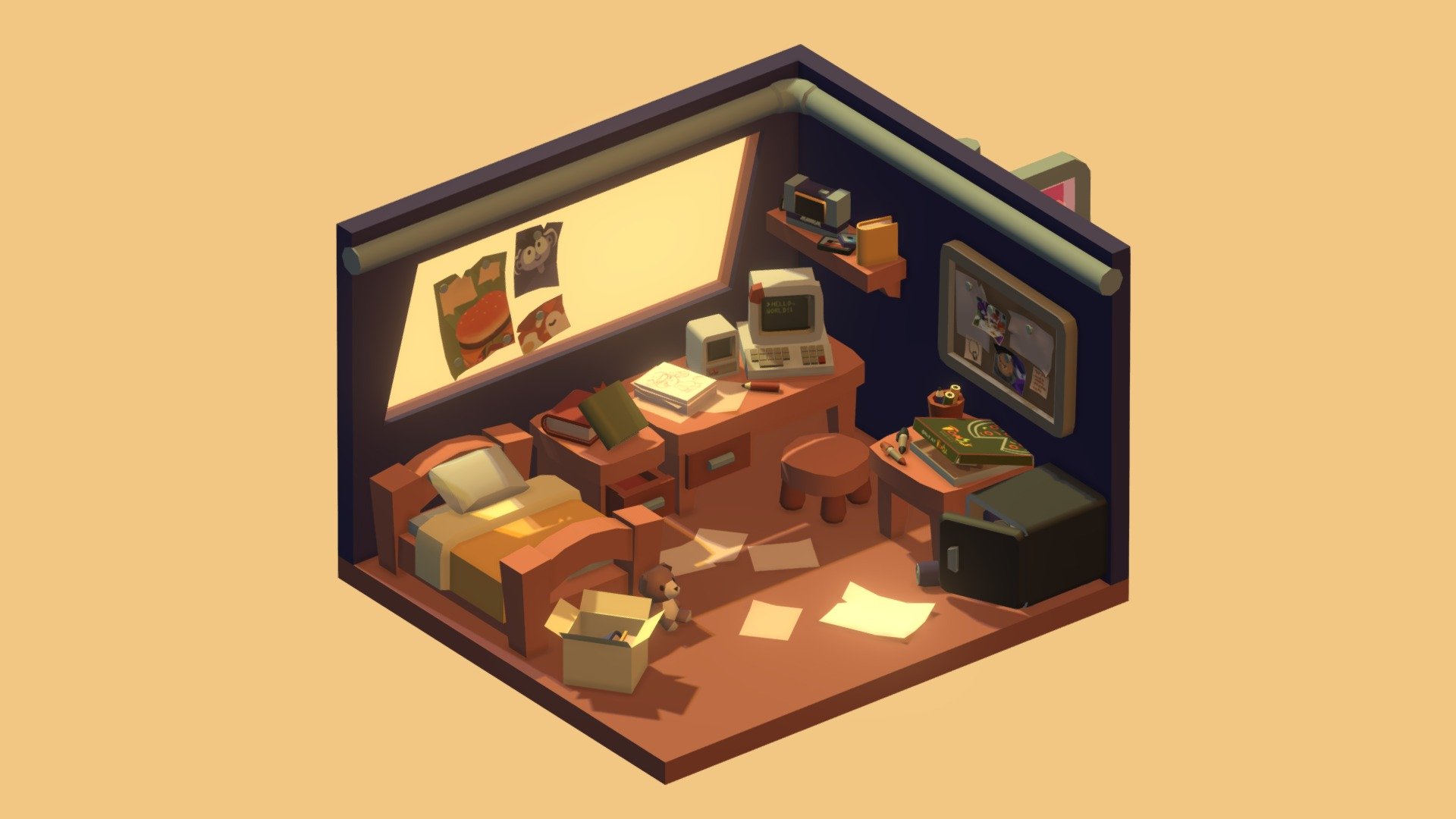 Messy Bedroom - 3D model by Censere's other account (@CensereAlt ...