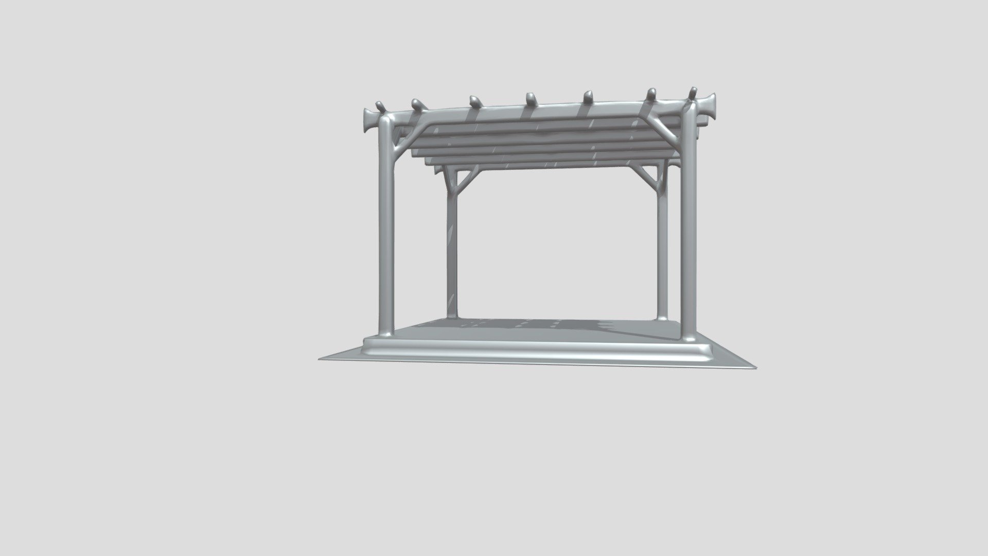wooden pergola with lattice roof - 3D model by toleenmodeh74 [c2fcd85 ...