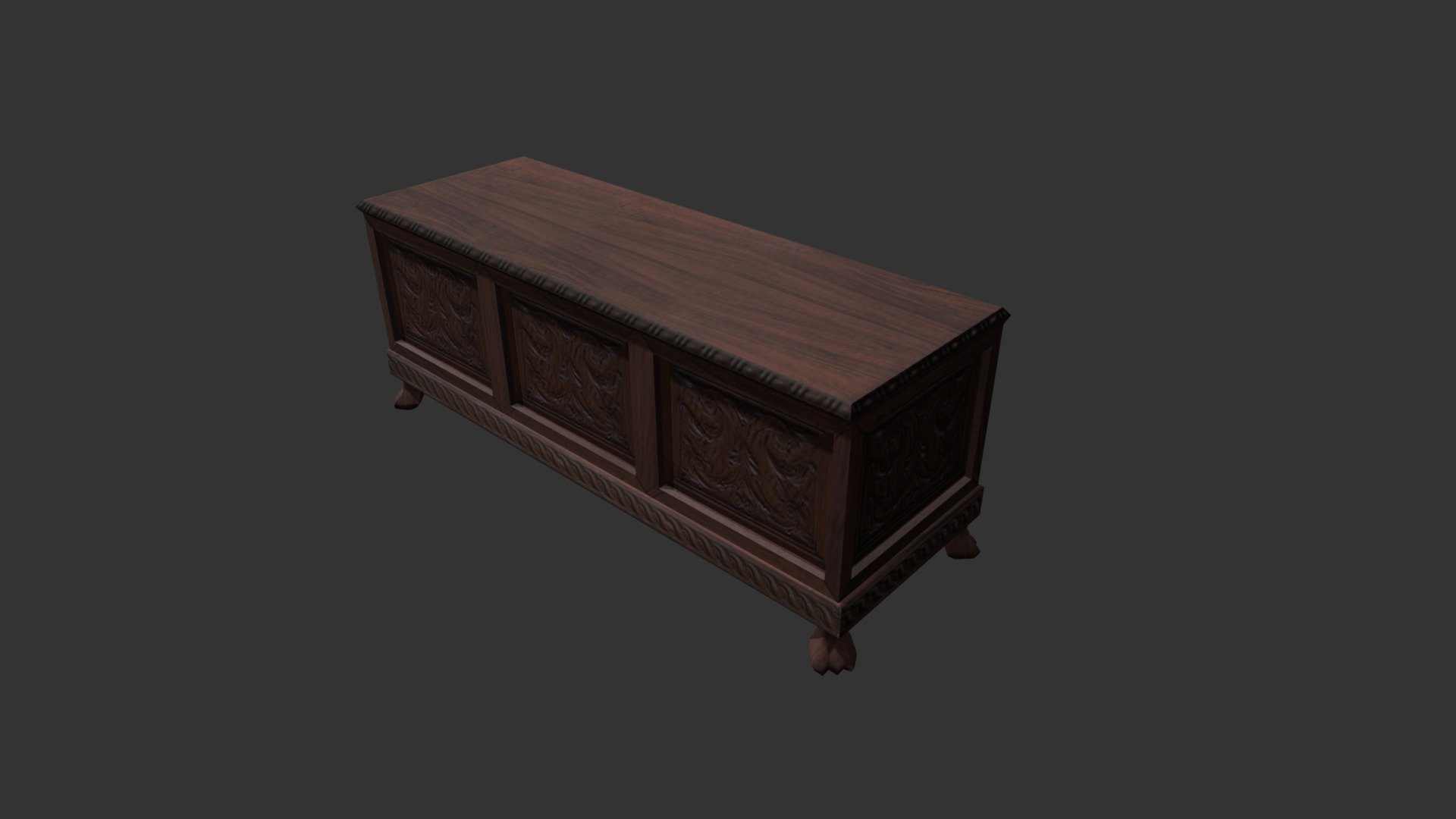 low poly renaissance chest - Download Free 3D model by massive ...