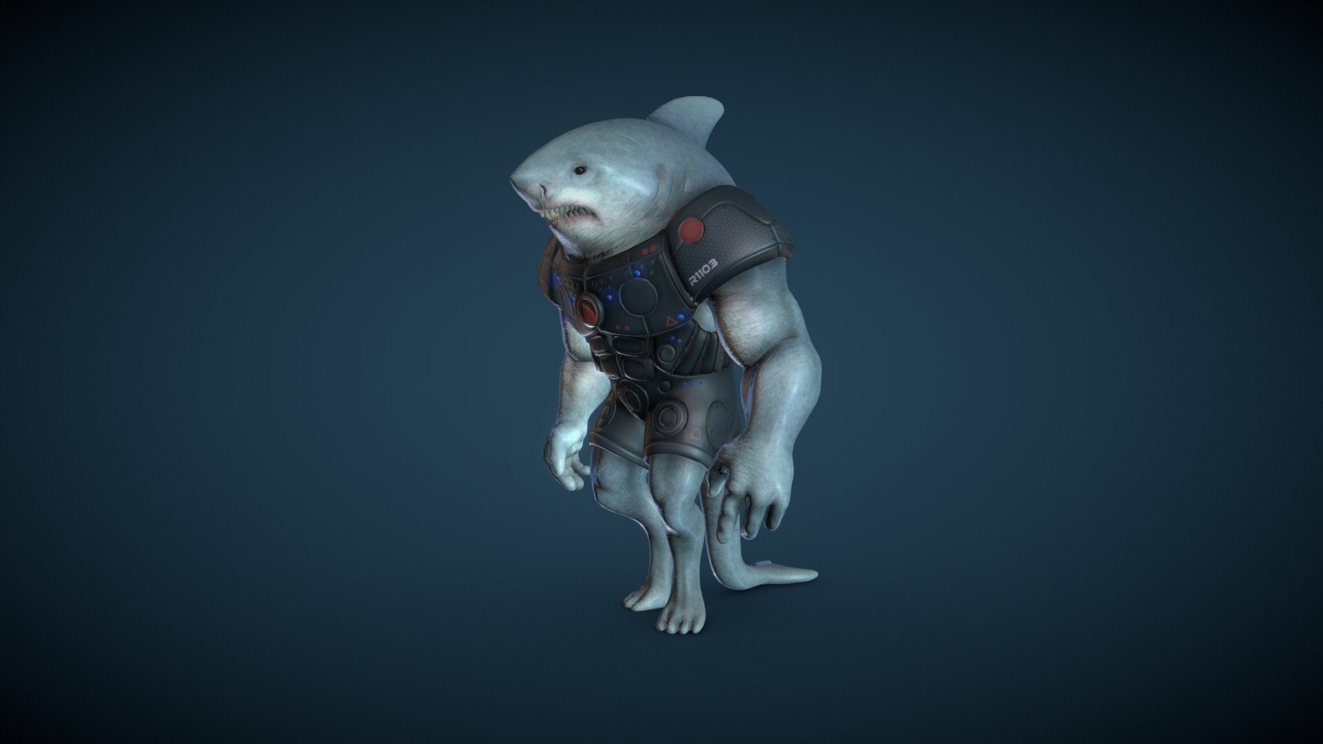 Cyber Shark - 3D model by MW 3D (@mw3dart) [c30555c] - Sketchfab