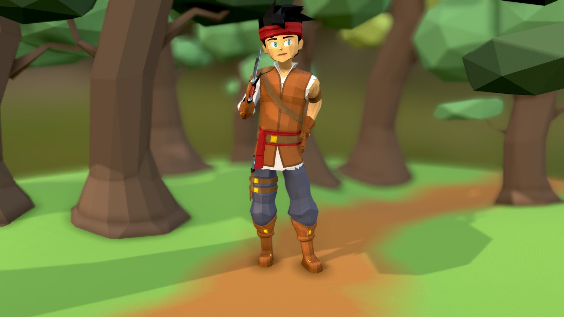 Adventure boy - Low poly - 3D model by HardPoly (@abdo2020) [c30879a ...