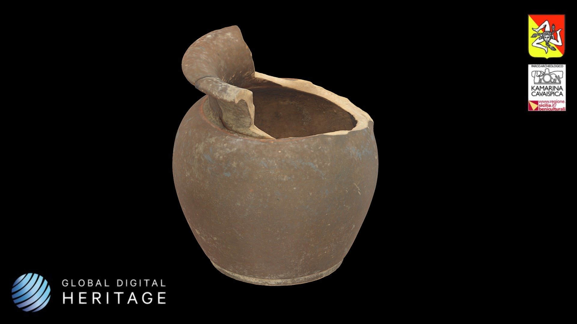 Brown varnish pot, Camarina, Ragusa, Sicily - Download Free 3D model by ...