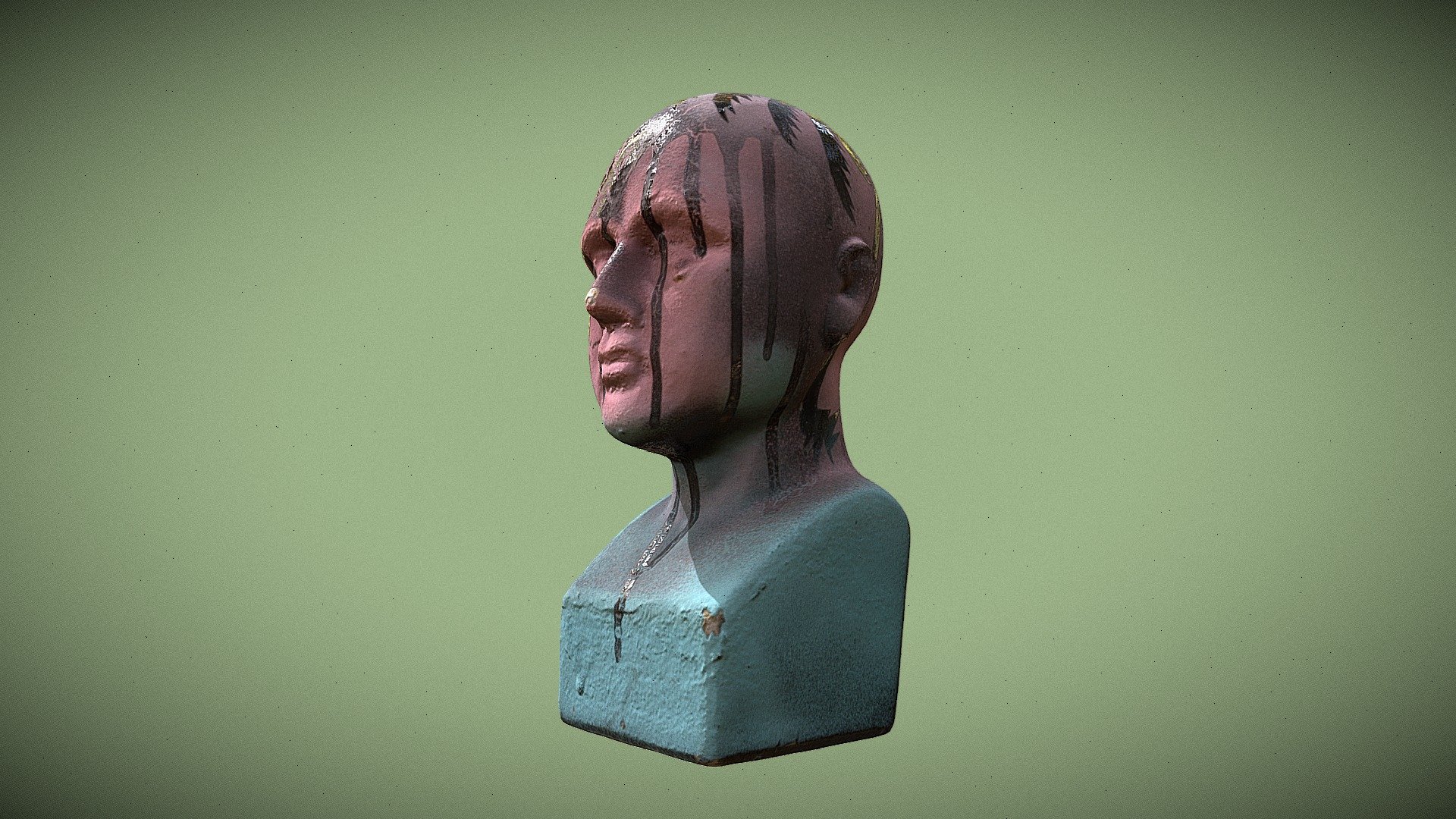 Painted Totem Head - Download Free 3D model by Sean Otwell ...