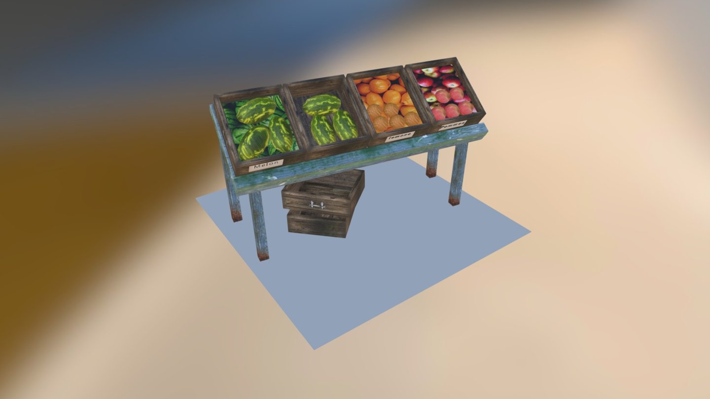 Prop Fruit Stand - 3D model by Benny De Bock (@bennydb) [c30d7e8 ...