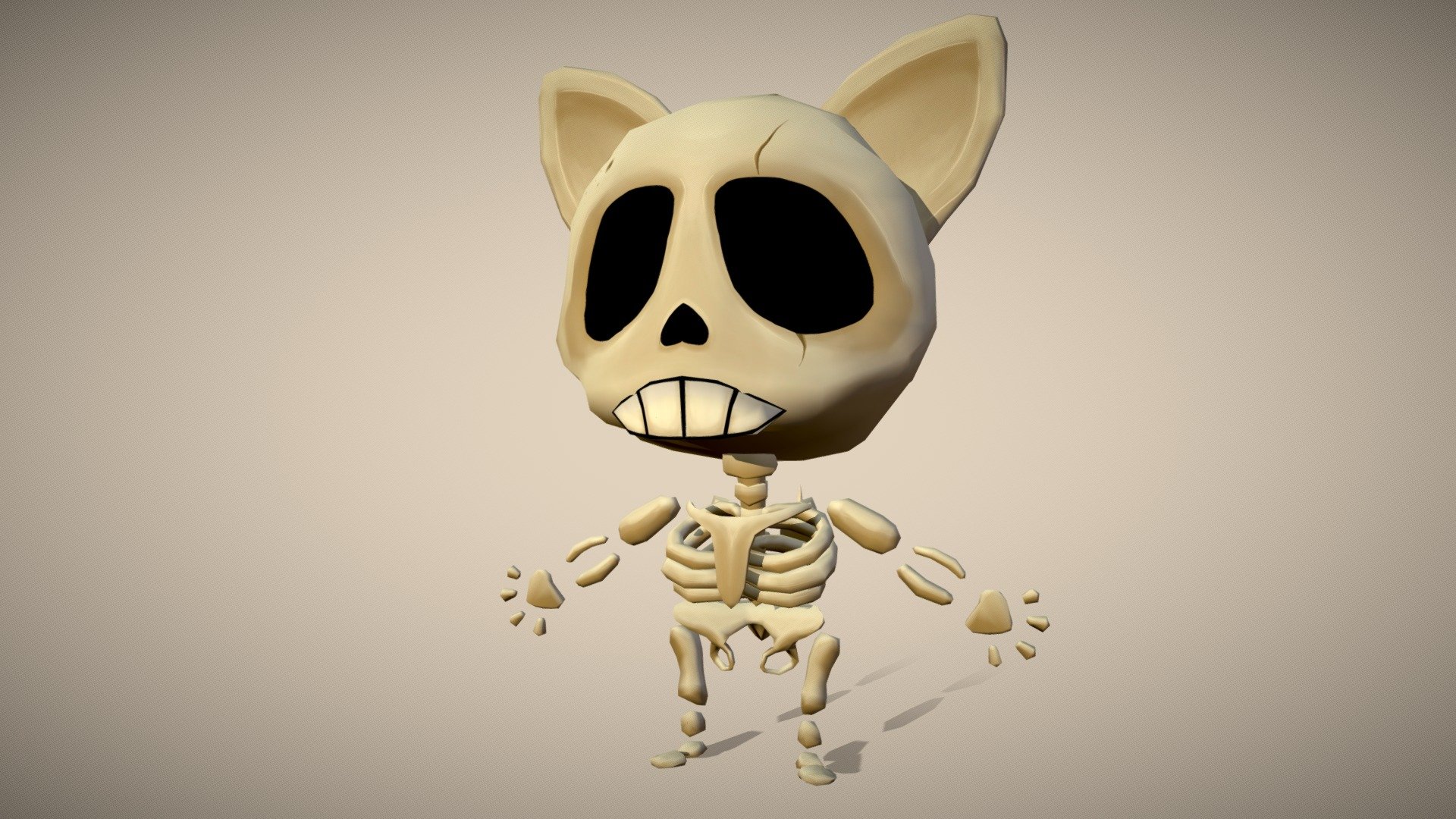 NEKO Ghost Jump! - Skeleton Enemy - 3D model by SheWhoKnocks [c30f954 ...